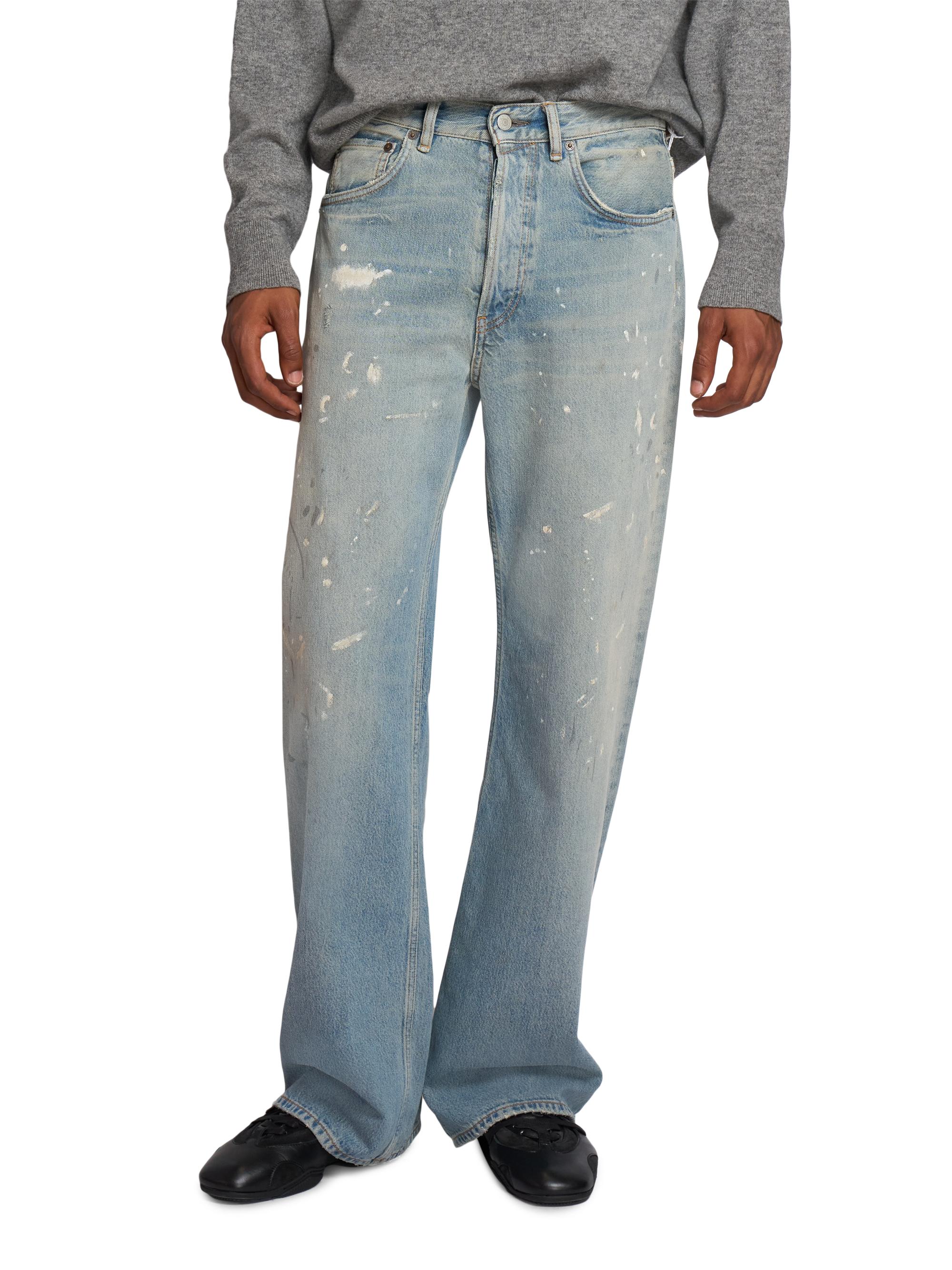 Acne Studios Trafalgar Paint Splatter Straight-Leg Jeans | Saks Fifth ...