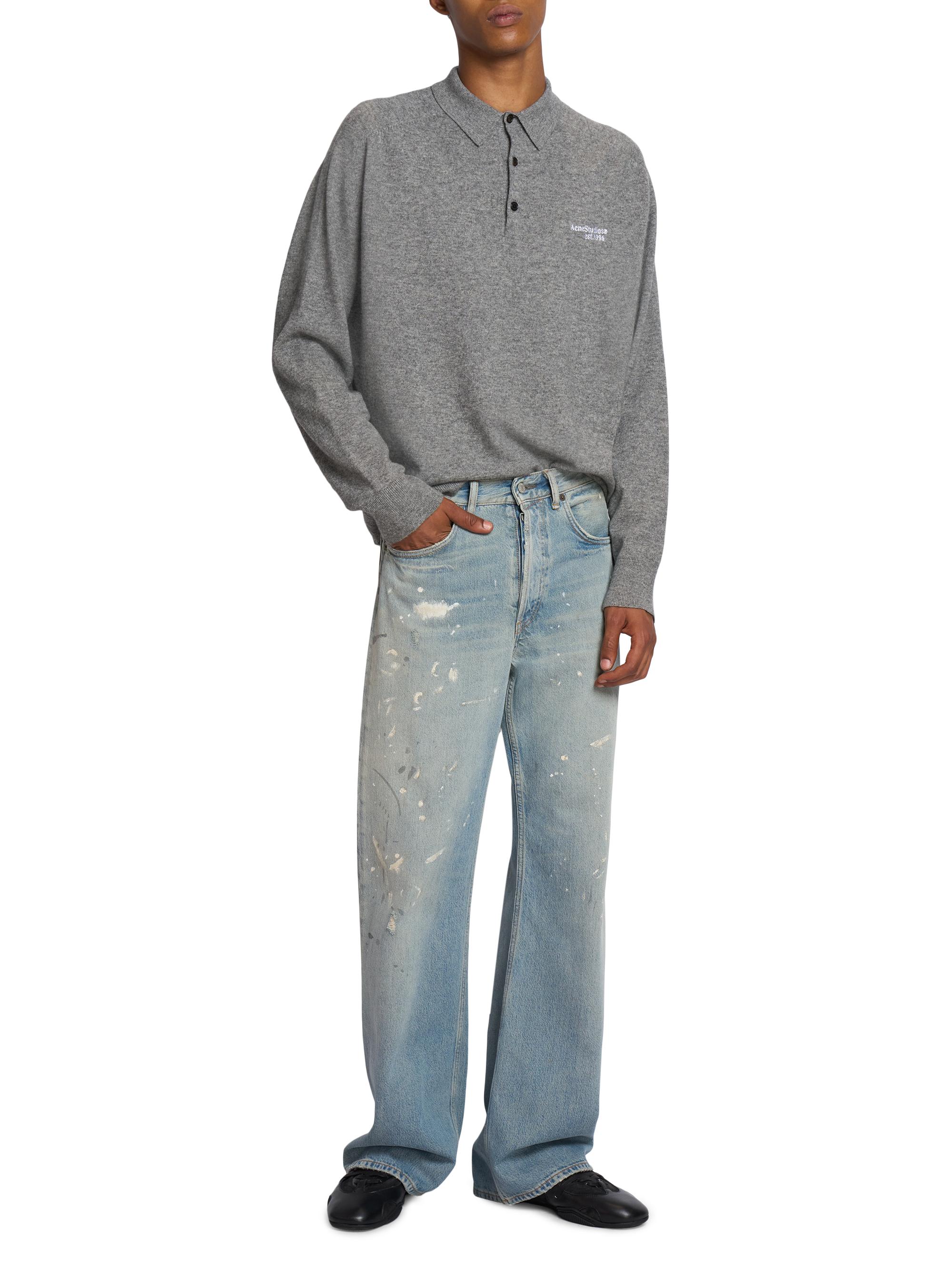Acne Studios Trafalgar Paint Splatter Straight-Leg Jeans | Saks Fifth ...