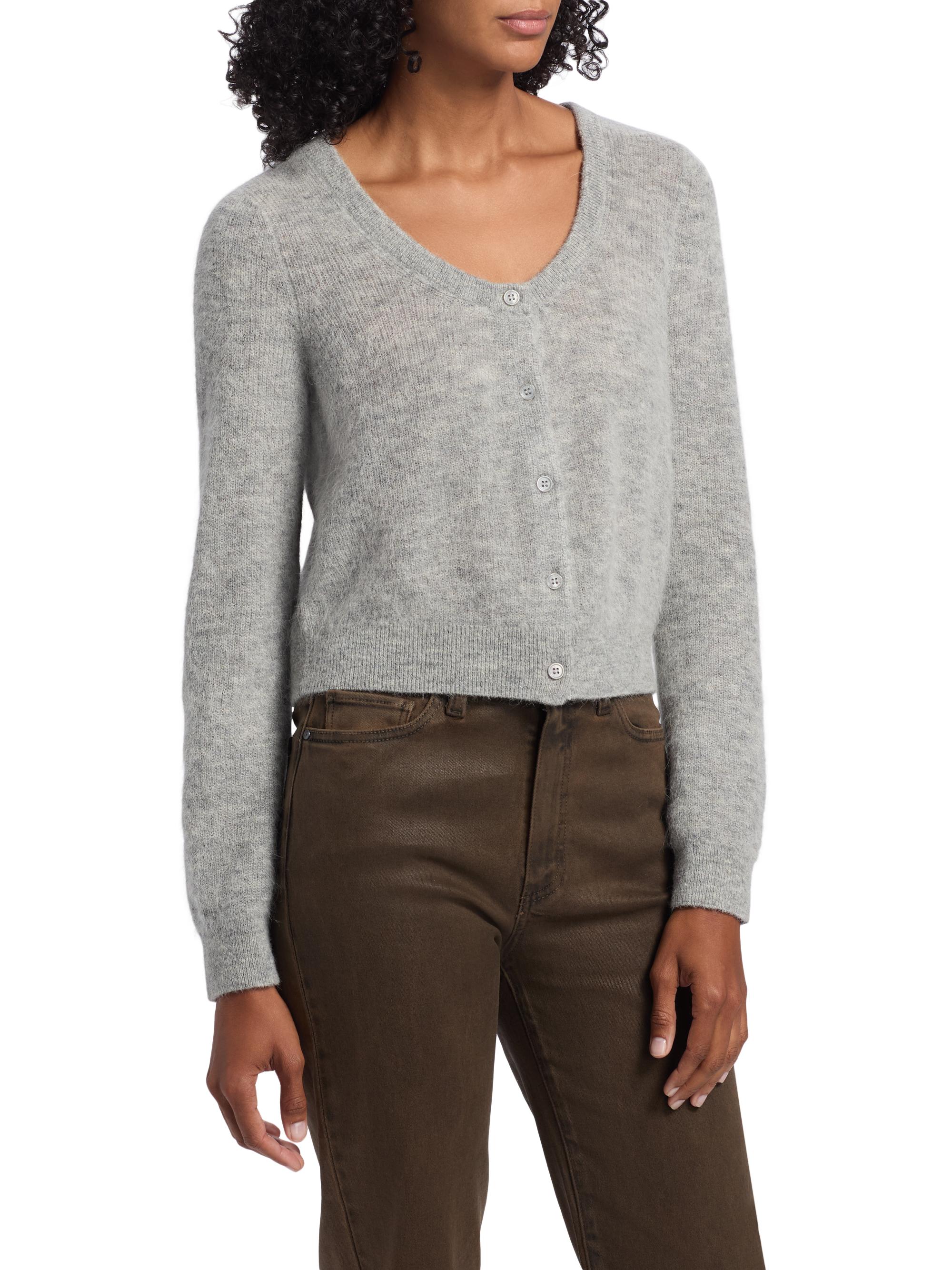 Paige Fortuna Alpaca-Wool Crop Cardigan | Saks Fifth Avenue