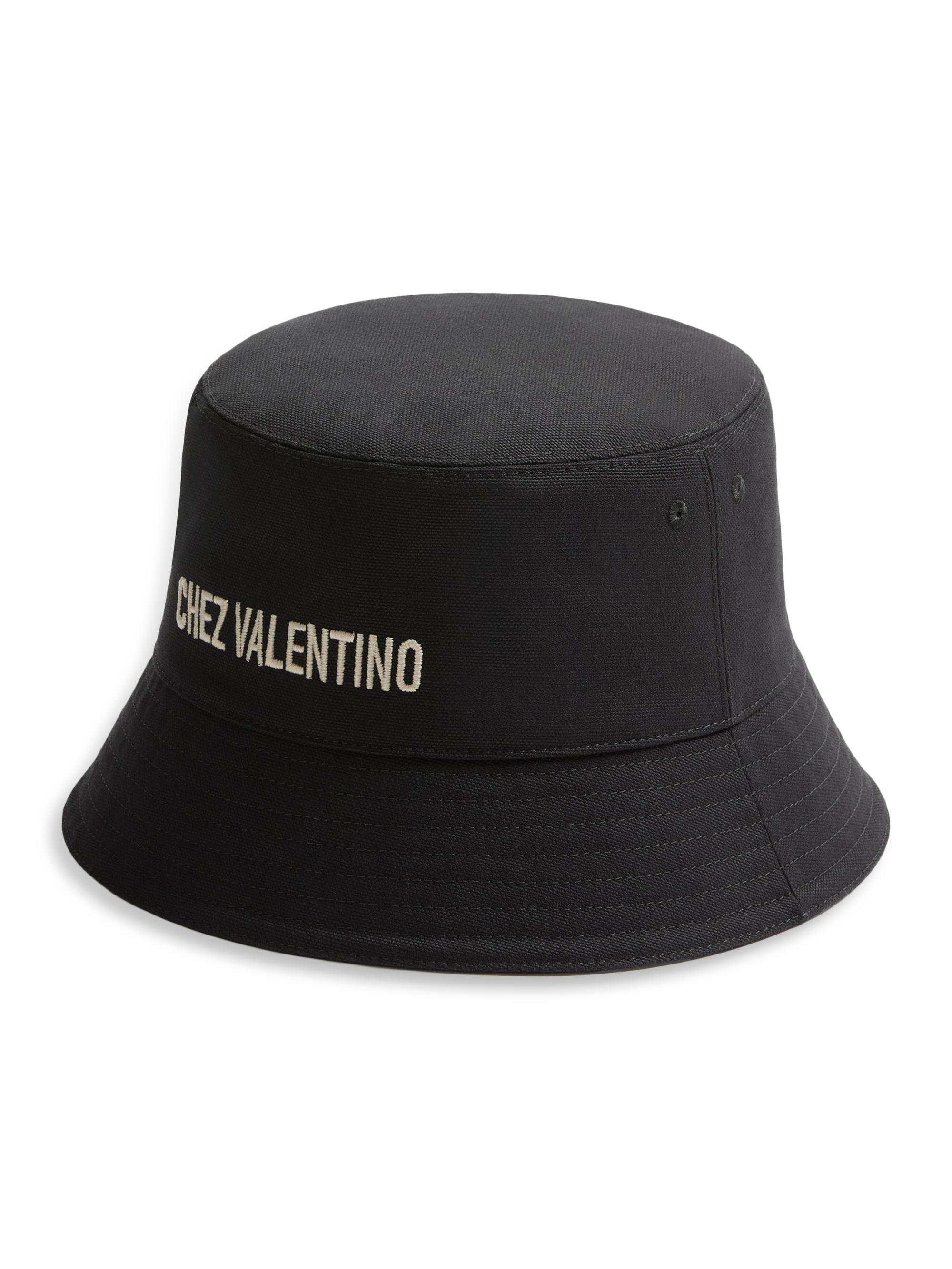 Valentino Garavani Chez Cotton Bucket Hat with Embroidery | Saks Fifth ...