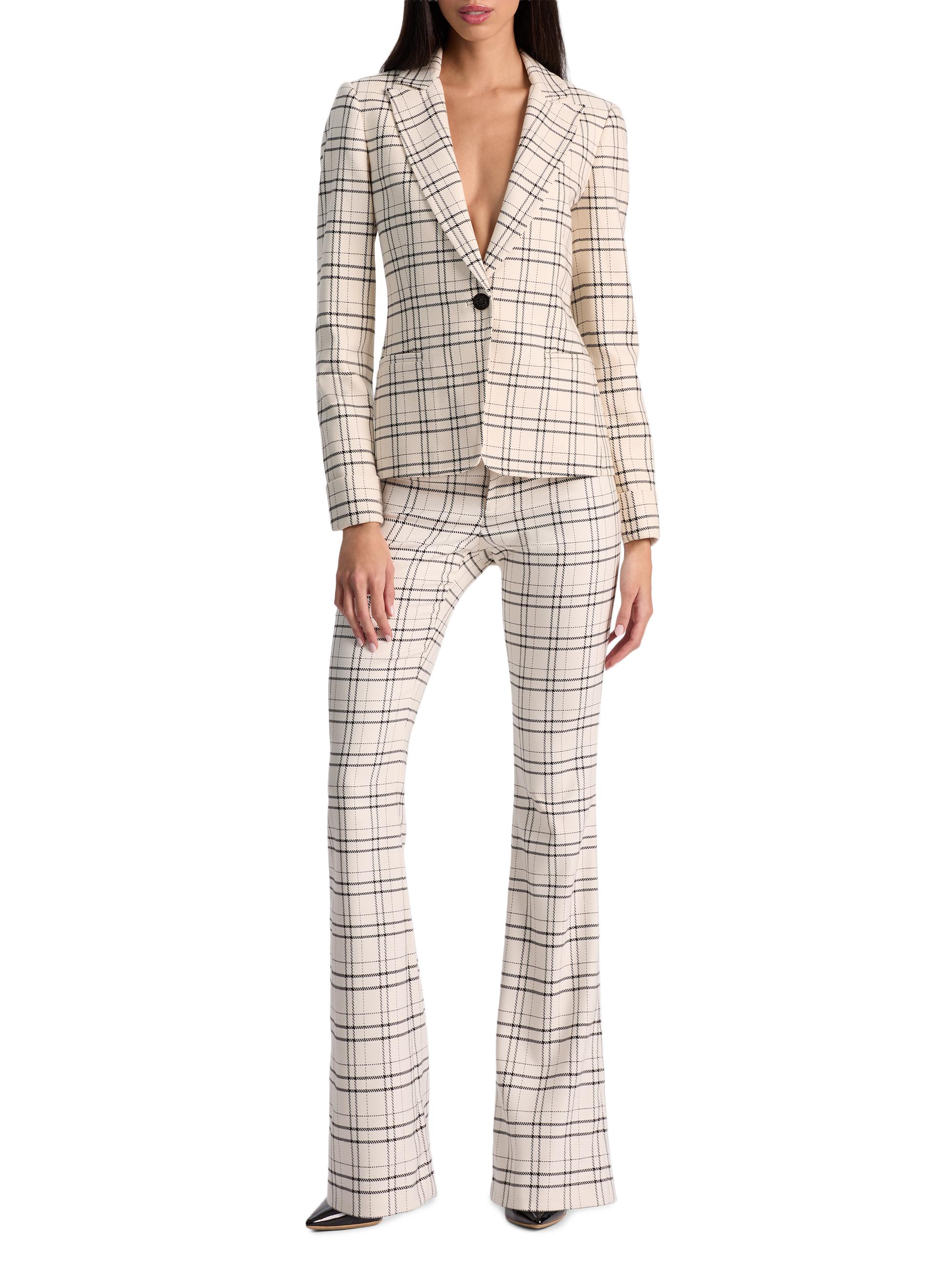 Alice + Olivia Ryder Checked Notch Lapel Blazer | Saks Fifth Avenue