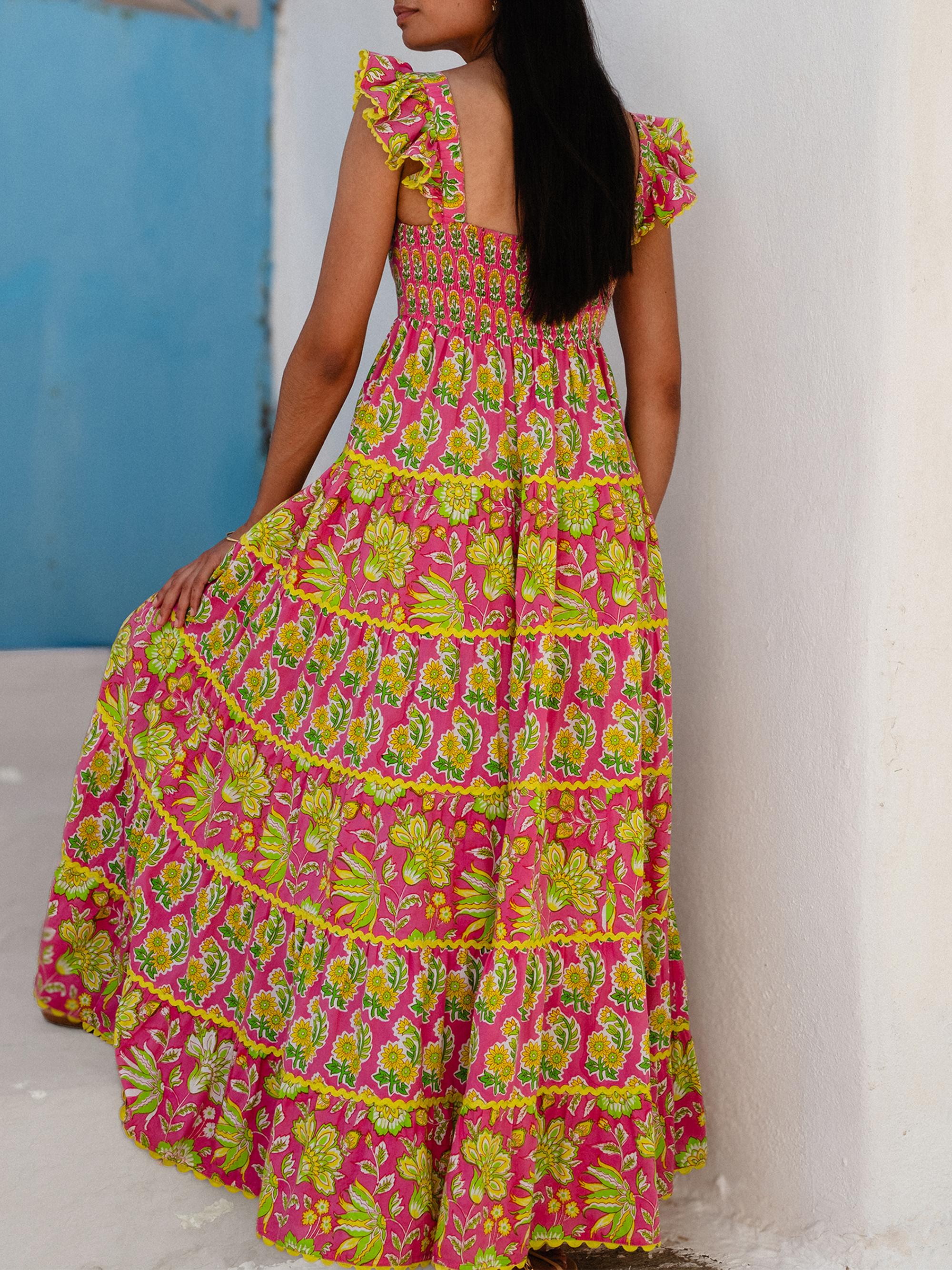 Pink City Prints Electric Rose Xanthe Dress | Saks Fifth Avenue