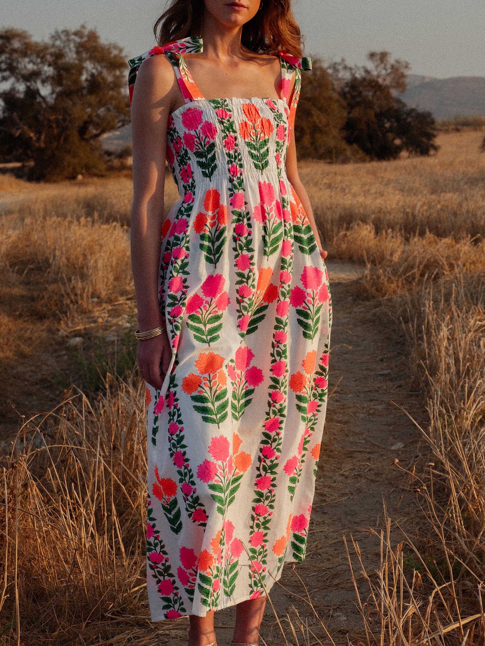 Pink City Prints Neon Border Martina Dress | Saks Fifth Avenue