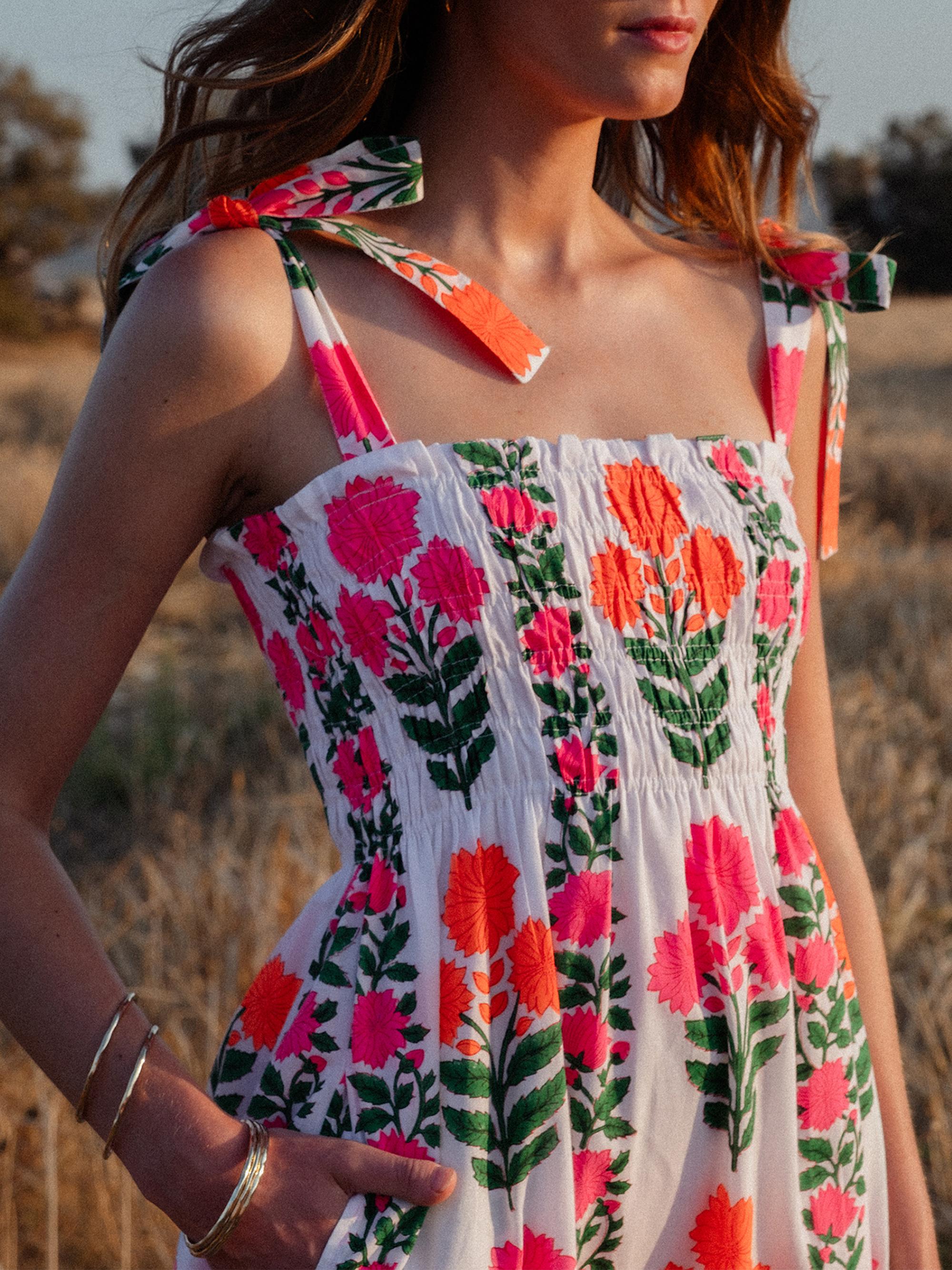 Pink City Prints Neon Border Martina Dress | Saks Fifth Avenue