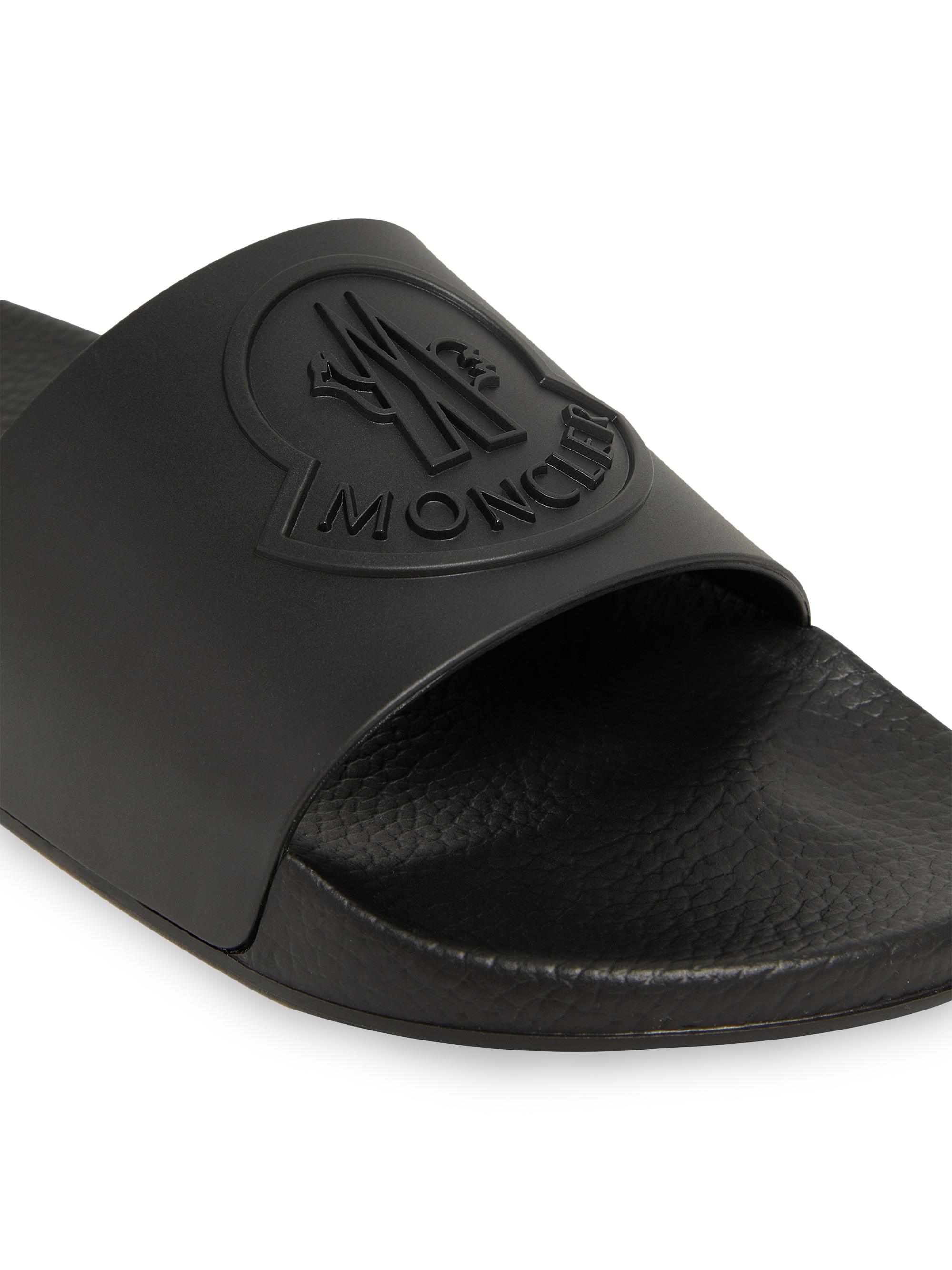 Moncler Base Slides in Rubber | Saks Fifth Avenue