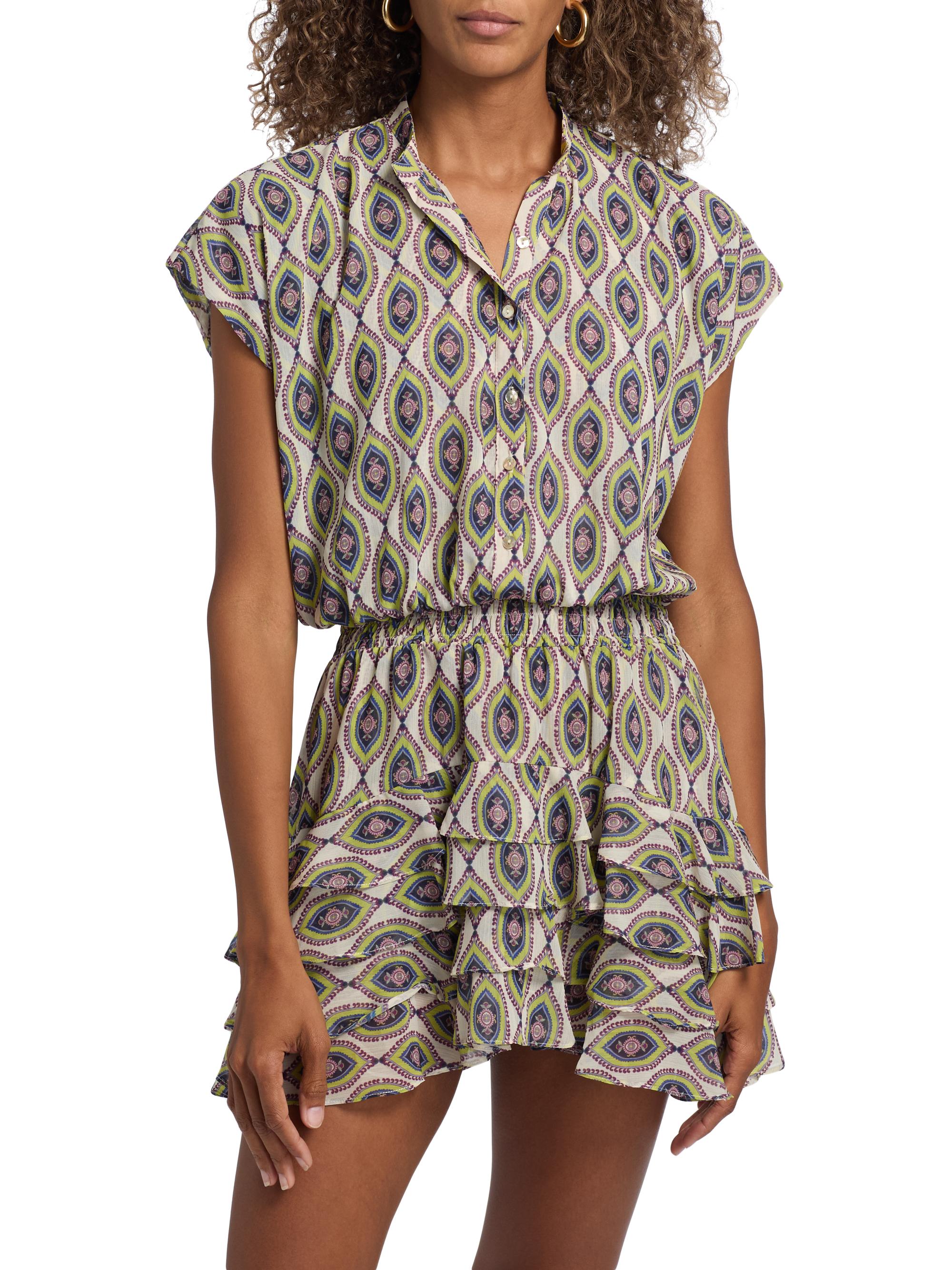 Misa Los Angeles Evie Printed Chiffon Minidress | Saks Fifth Avenue