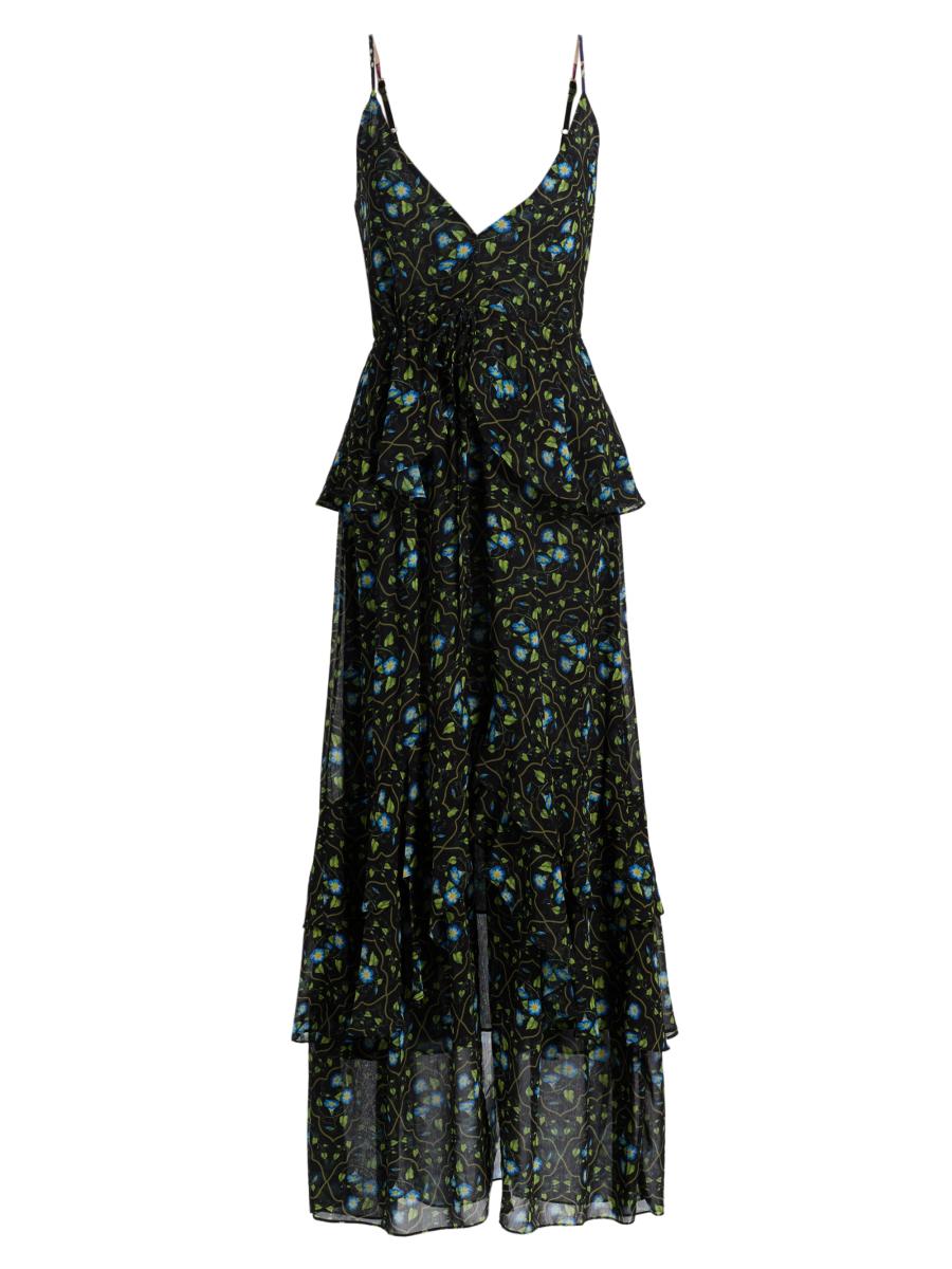 Misa Los Angeles Linda Floral Chiffon Ruffle Maxi Dress | Saks Fifth Avenue