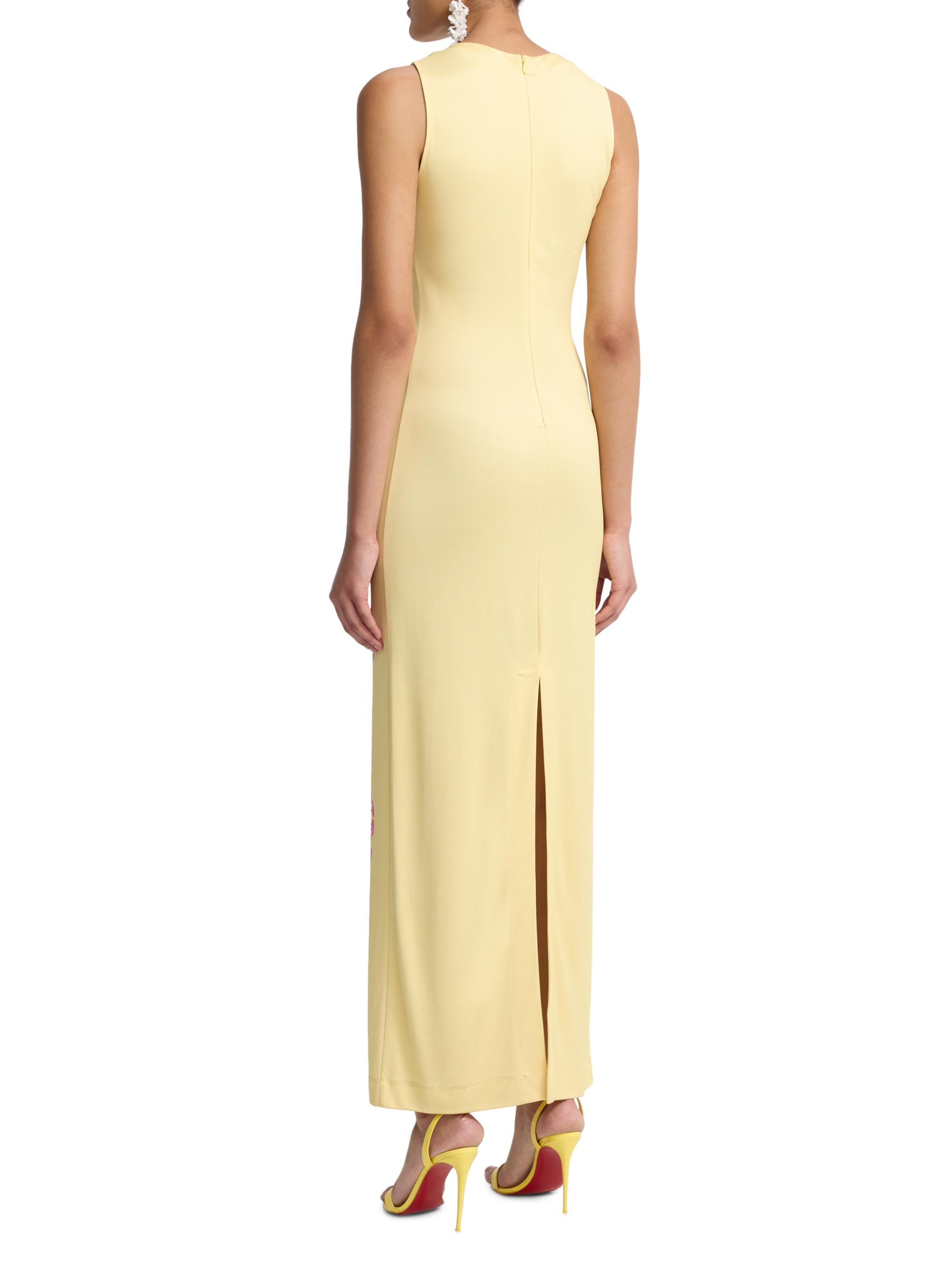 Oscar de la Renta Porcelain Flower Scoopneck Maxi Dress | Saks Fifth Avenue