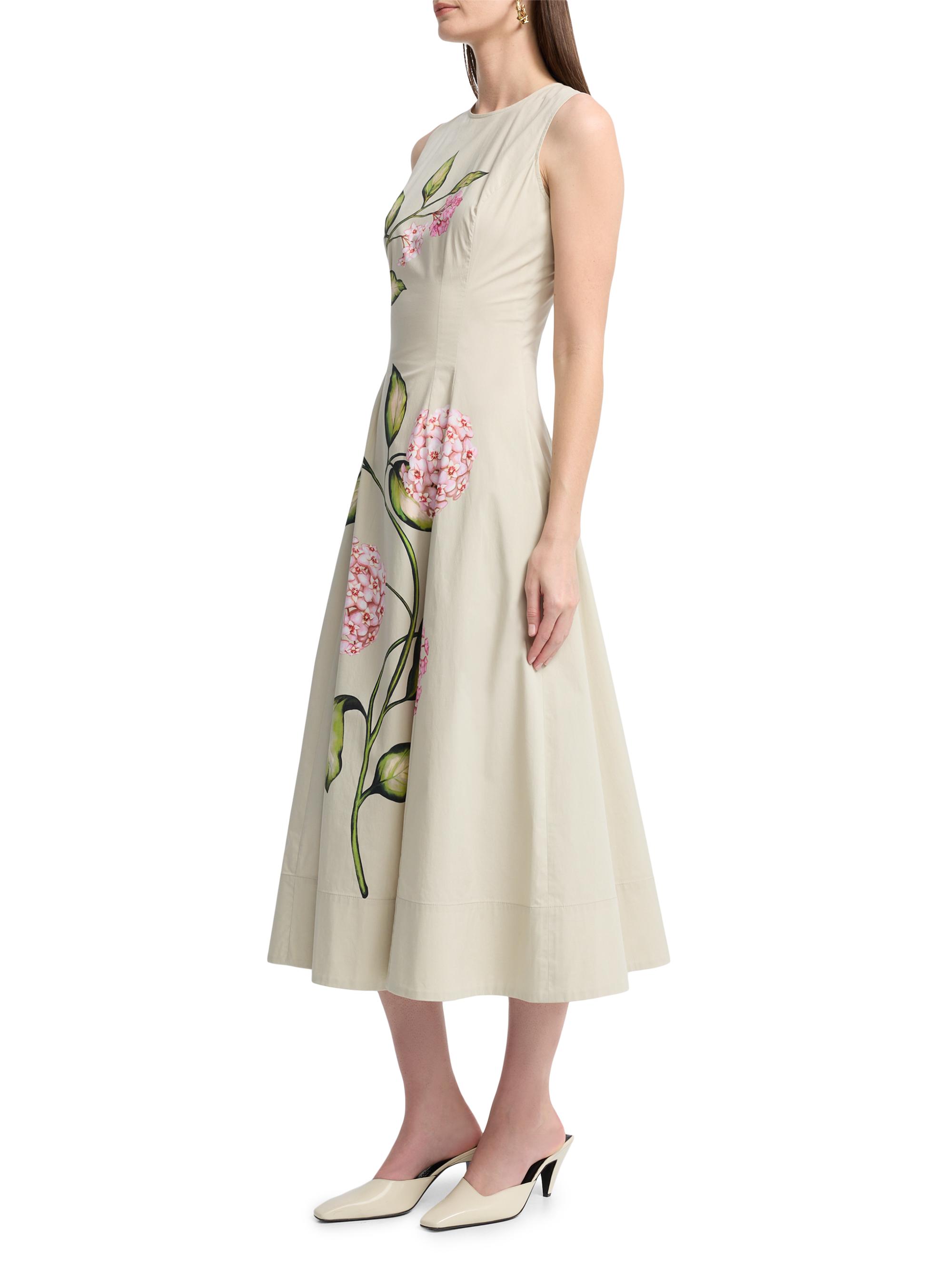 Oscar de la Renta Porcelain Flowers Poplin Cocktail Dress | Saks Fifth ...