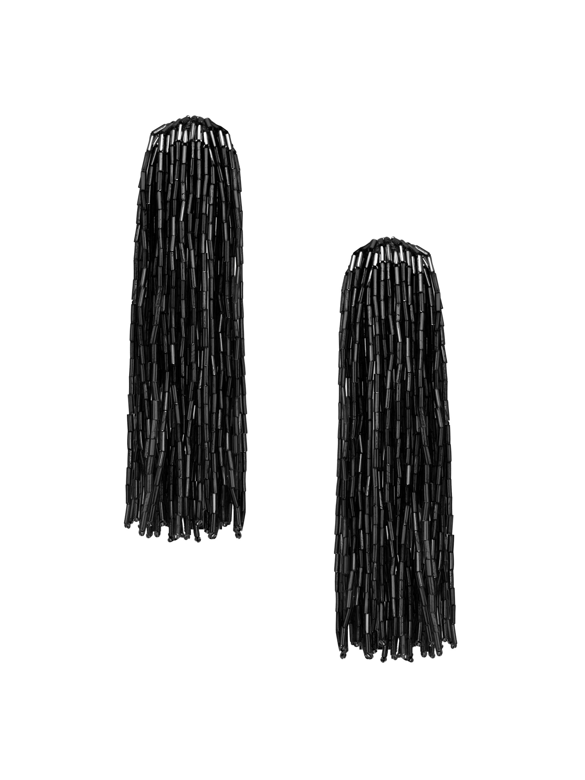 Oscar de la Renta Cascade Tassel Beaded Drop Clip-On Earrings | Saks ...