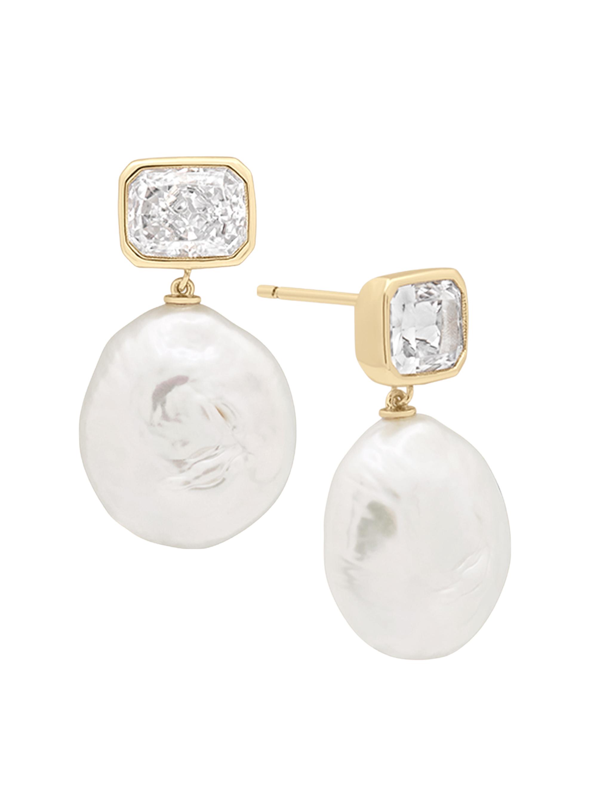 Shashi Cleo 14K Gold Vermeil, Cultured Freshwater Pearl & Cubic ...