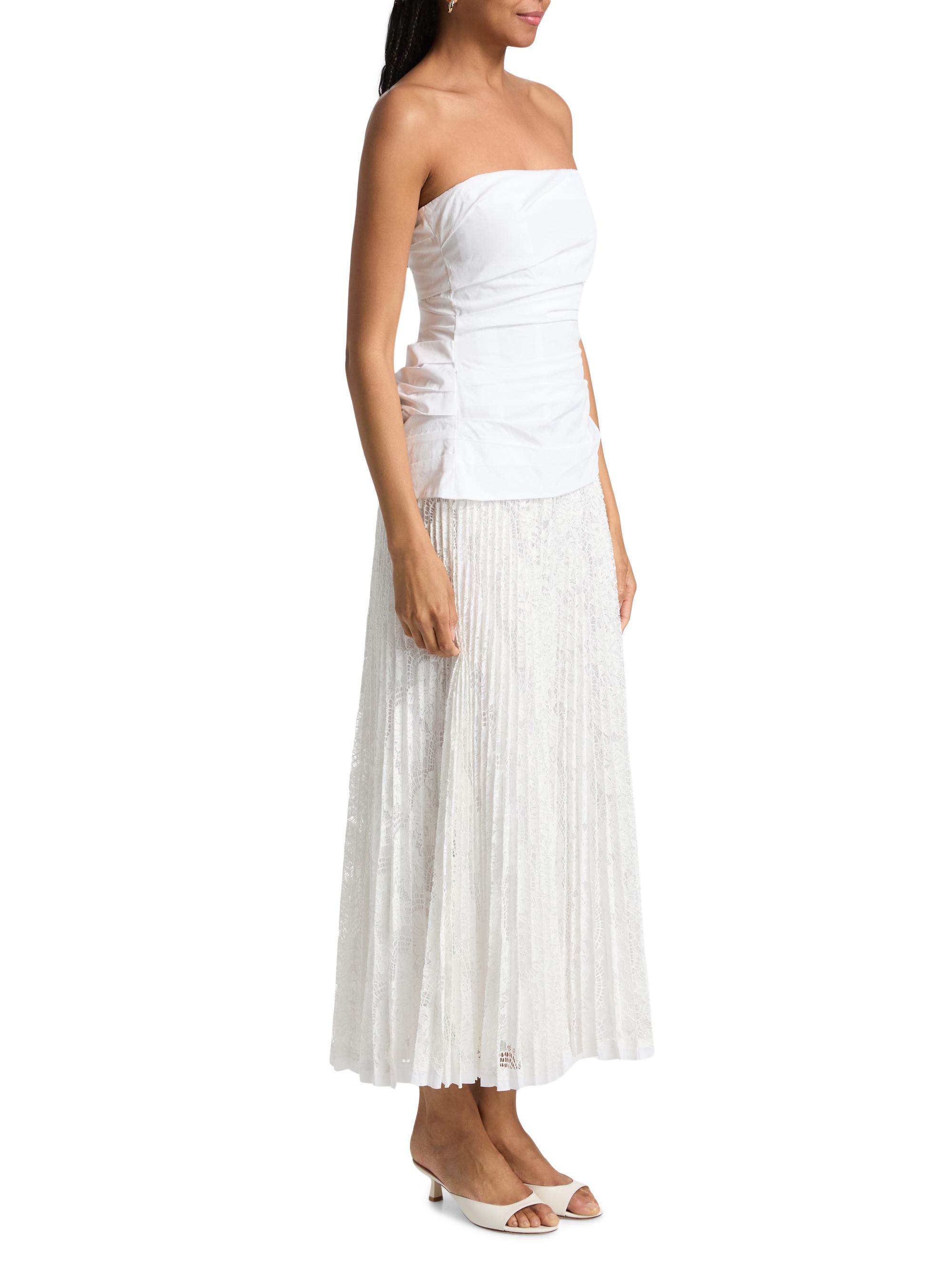 SIMKHAI Annalise Lace Strapless Midi-Dress | Saks Fifth Avenue