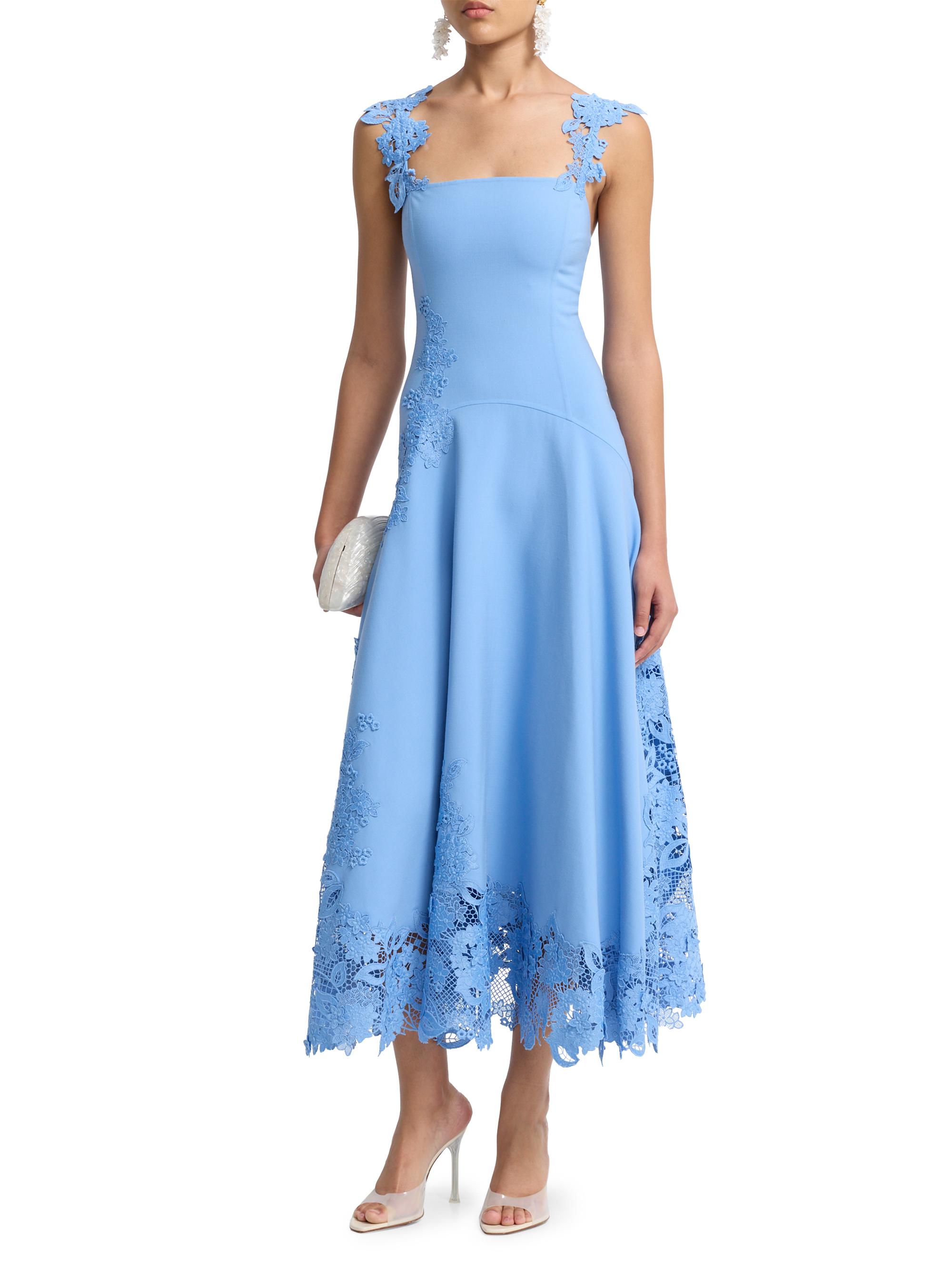 Oscar de la Renta Porcelain Flower Guipure Cocktail Dress | Saks Fifth ...