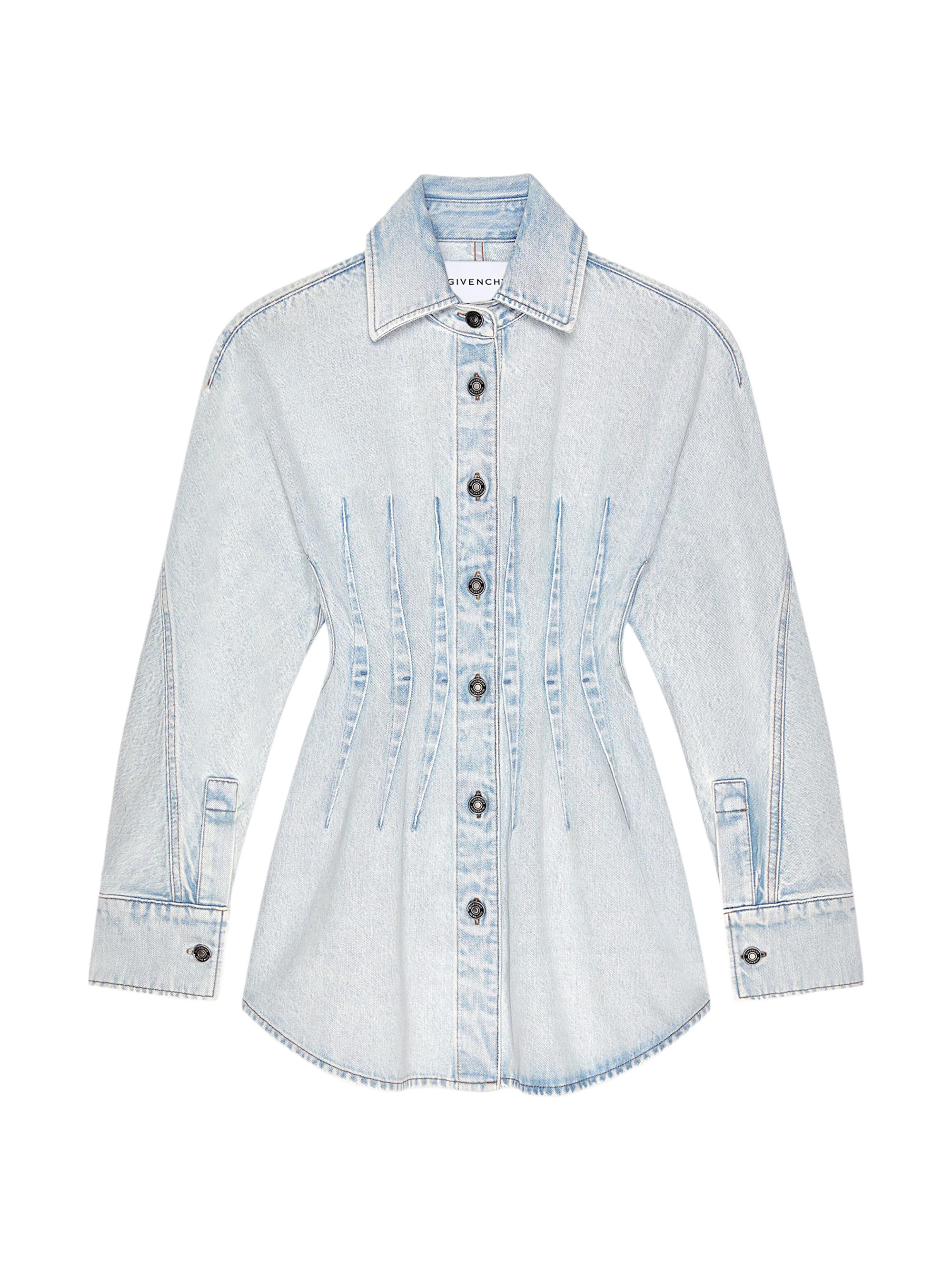 Givenchy Cocoon dress in light blue denim | Saks Fifth Avenue