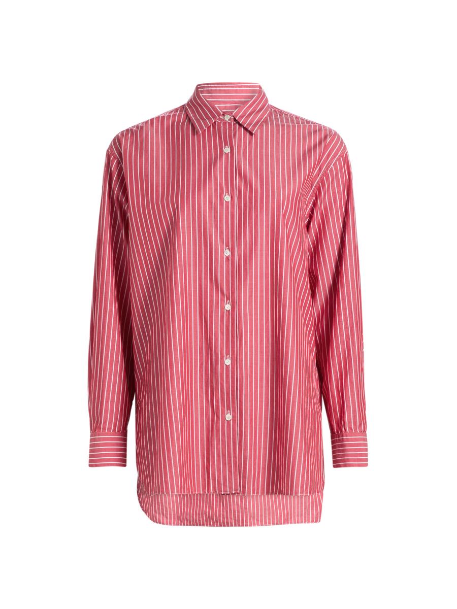 Nili Lotan Yorke Striped Relaxed Button-Front Shirt | Saks Fifth Avenue