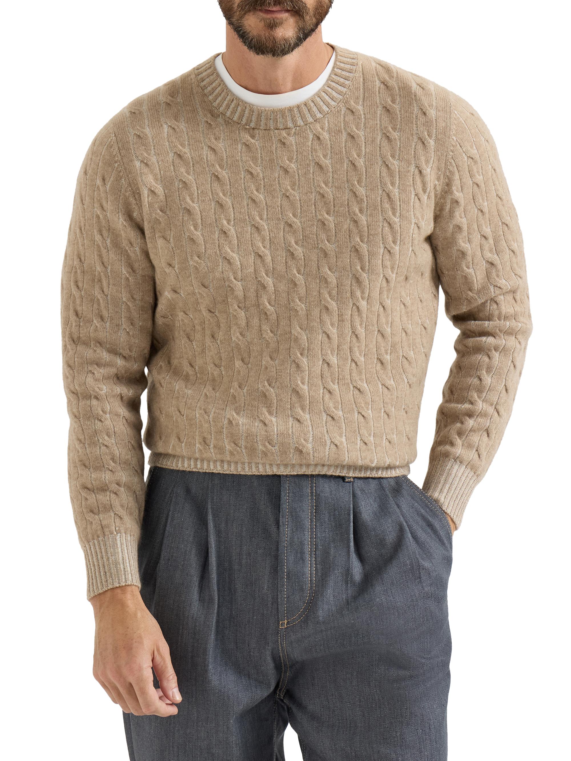 Brunello Cucinelli Cashmere Vanisé Cable Knit Sweater | Saks Fifth Avenue