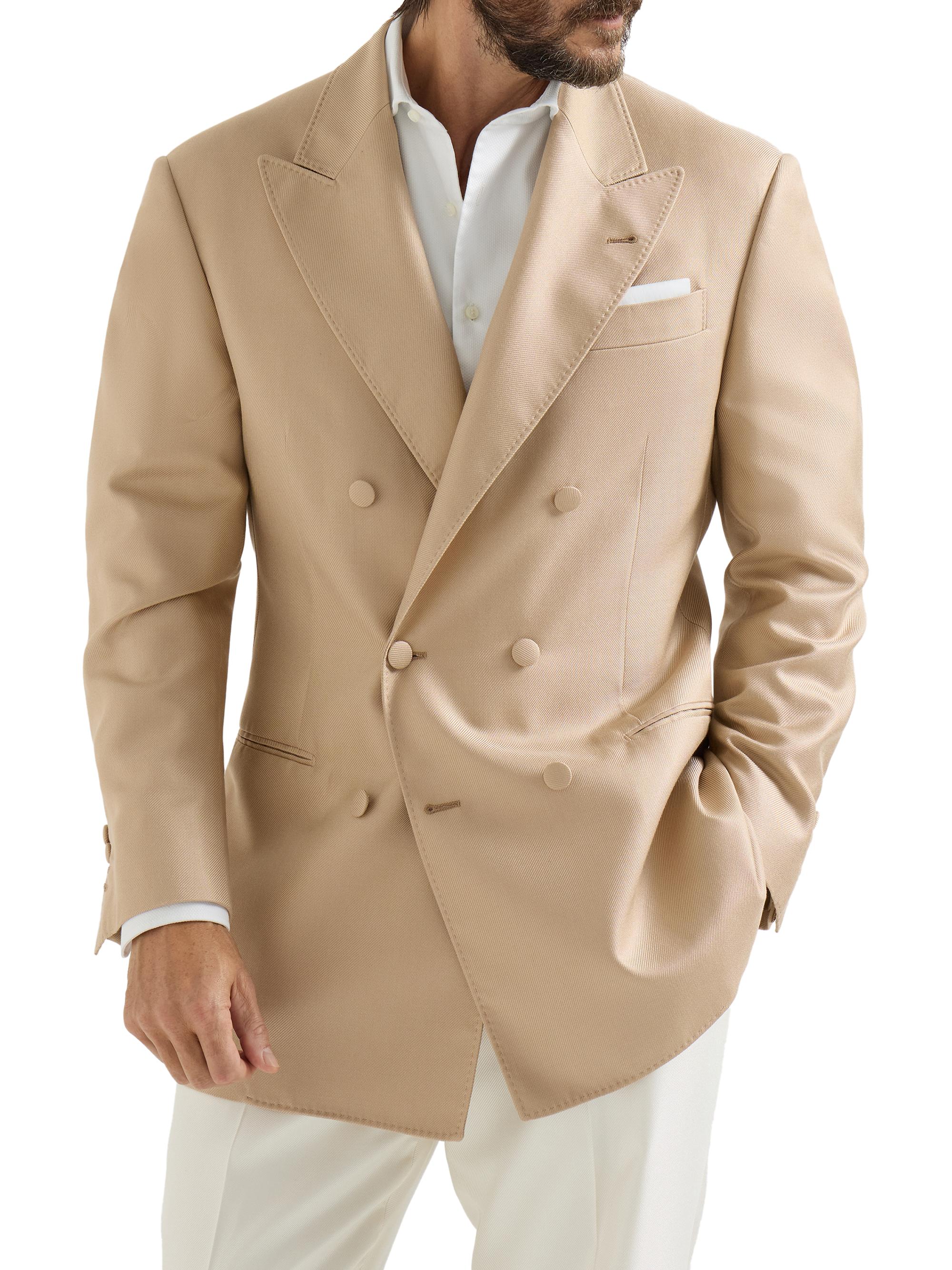 Brunello Cucinelli Silk Diagonal One and a Half Breasted Tuxedo Jacket ...