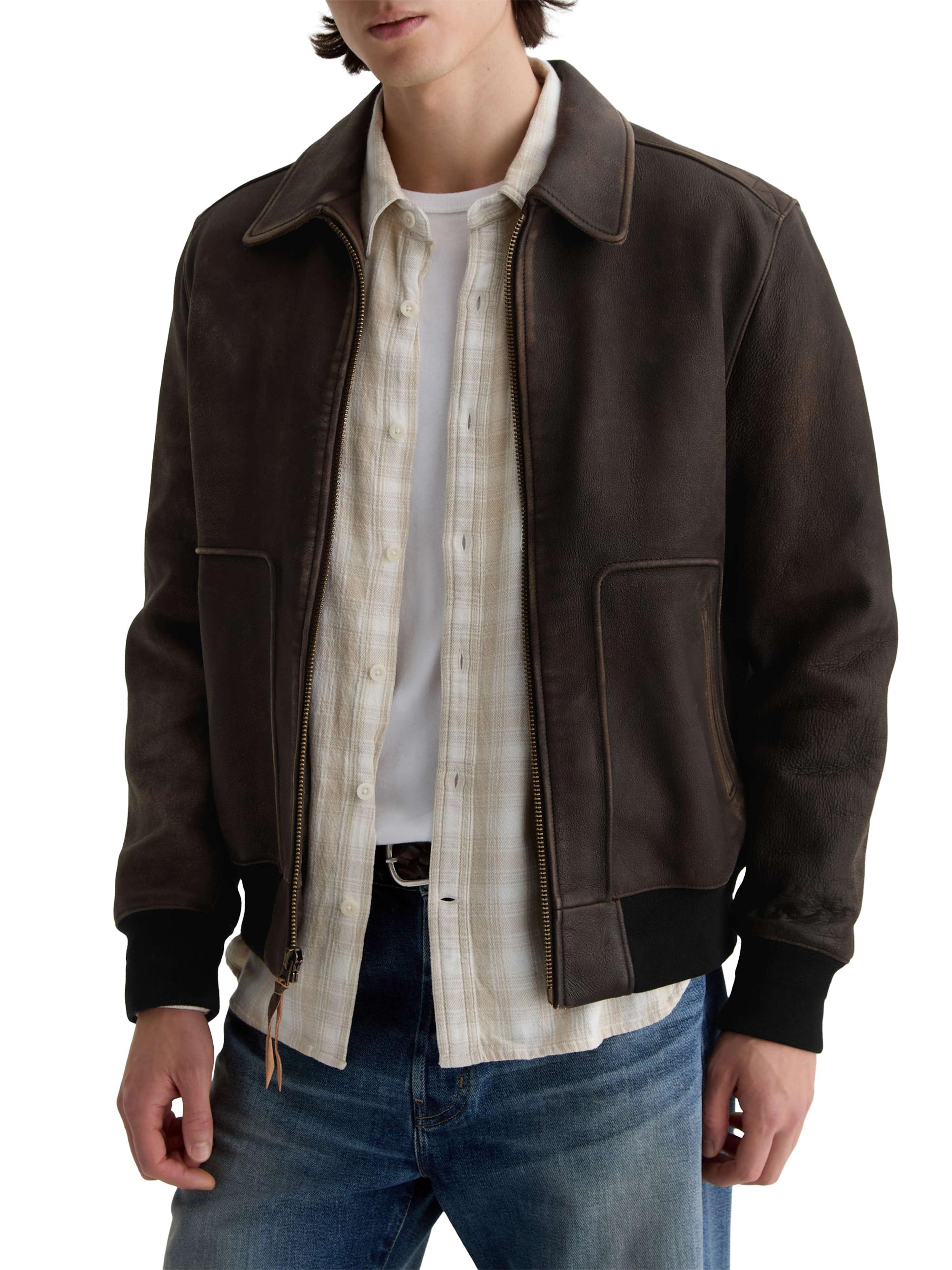 AG Jeans Charles Leather Adventure Jacket | Saks Fifth Avenue
