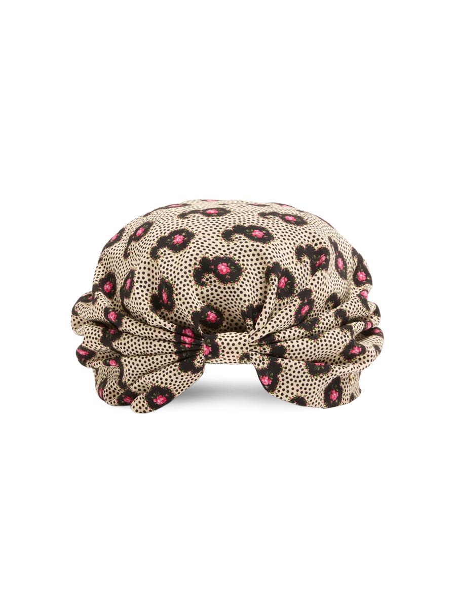 Valentino Garavani Silk Turban with Micro Cashmere Plus De Pois Print ...