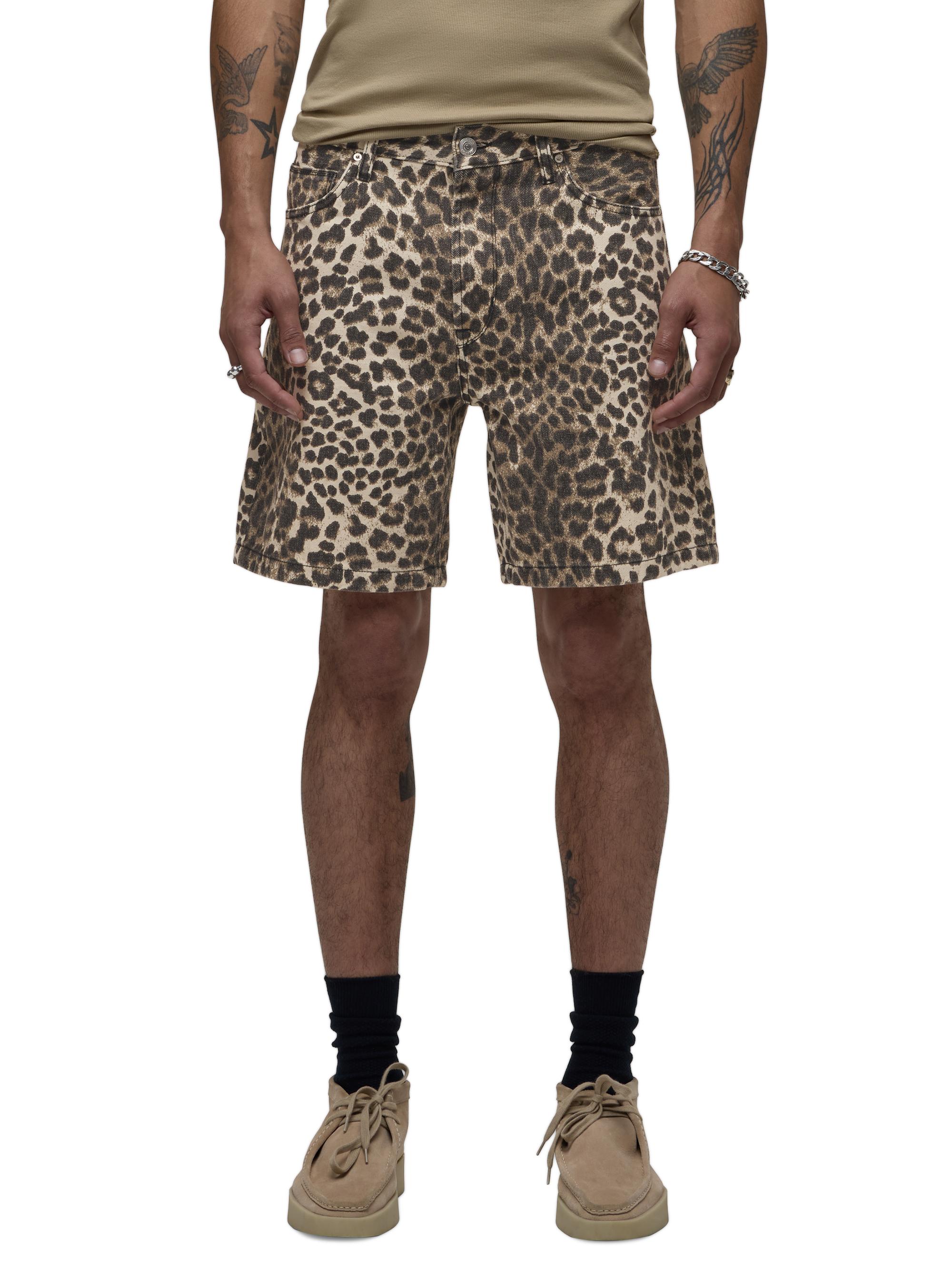 Hudson Jeans Clint Cheetah-Print Denim Shorts | Saks Fifth Avenue