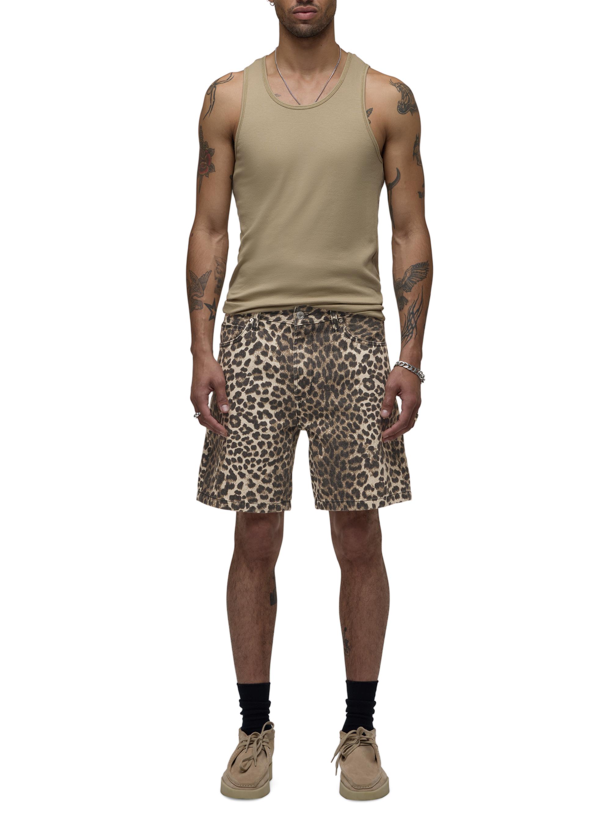 Hudson Jeans Clint Cheetah-Print Denim Shorts | Saks Fifth Avenue