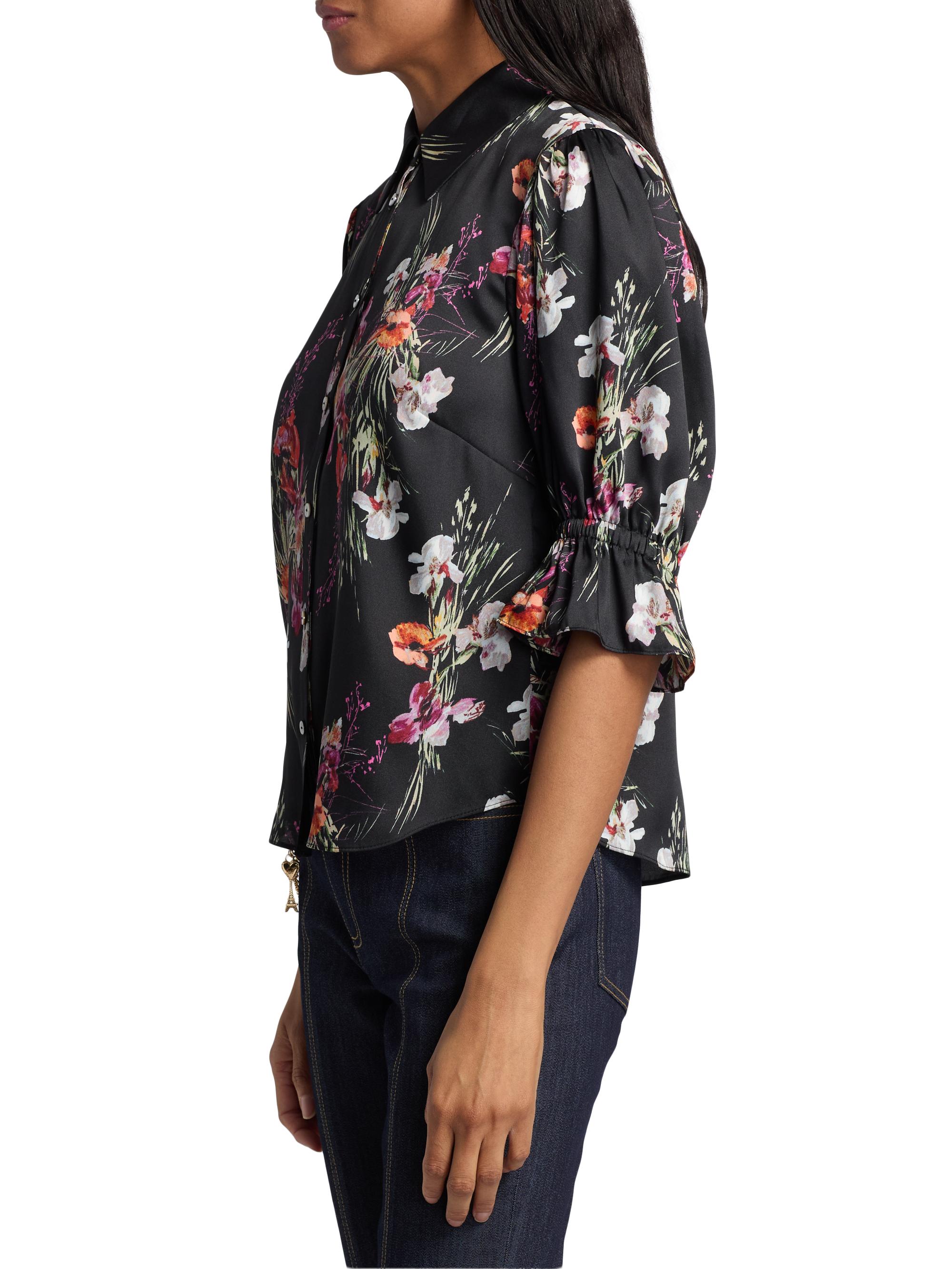 Cinq à Sept Fiona Bouquet Puff-Sleeve Shirt | Saks Fifth Avenue
