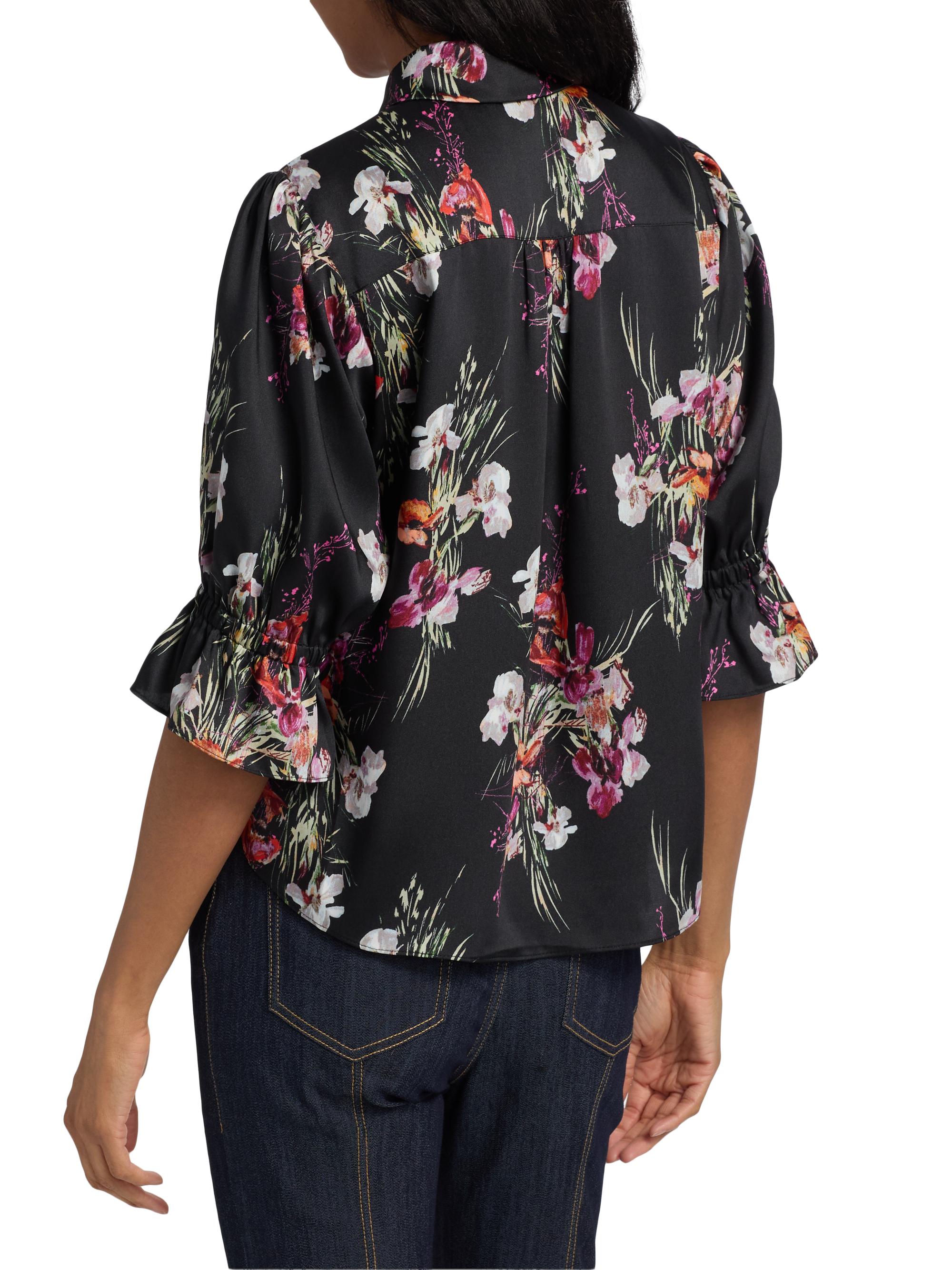 Cinq à Sept Fiona Bouquet Puff-Sleeve Shirt | Saks Fifth Avenue