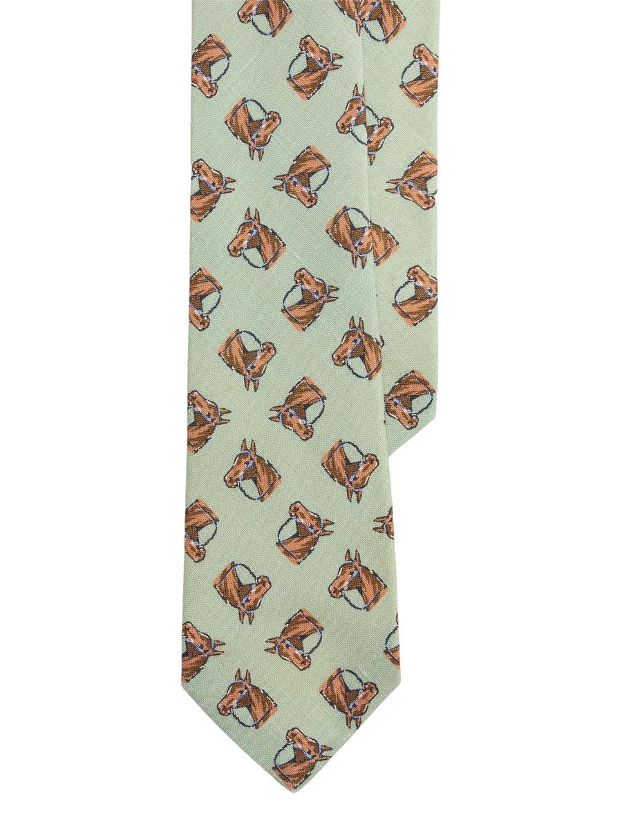 Polo Ralph Lauren Horse-Print Linen Tie | Saks Fifth Avenue