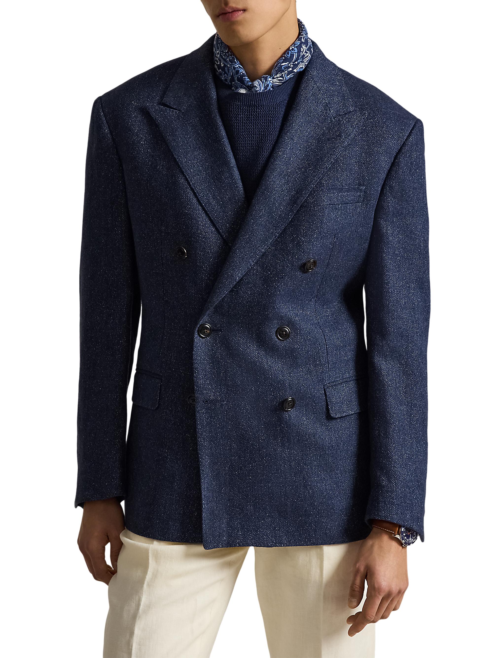 Polo Ralph Lauren Linen Double-Breasted Blazer | Saks Fifth Avenue