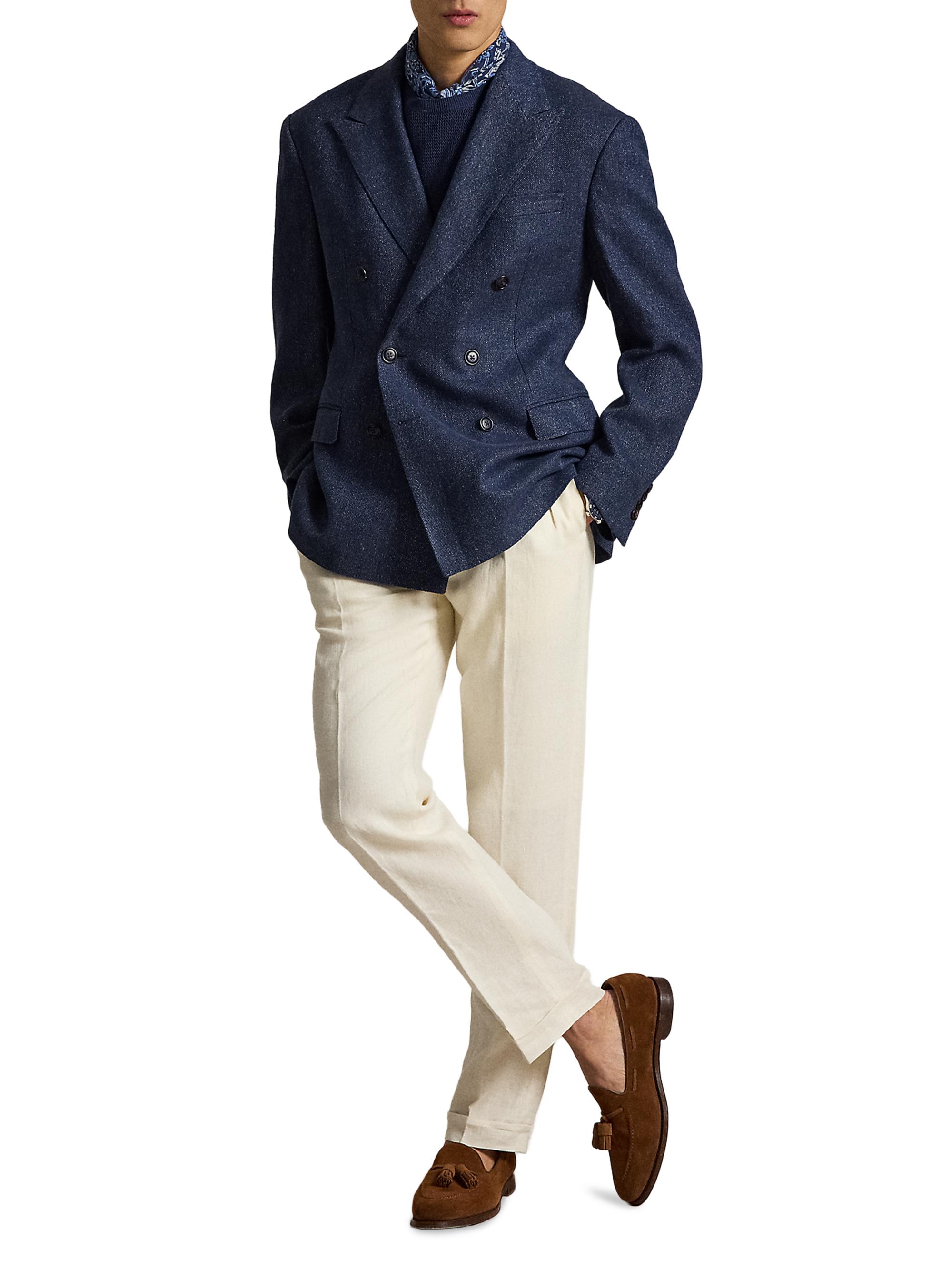 Polo Ralph Lauren Linen Double-Breasted Blazer | Saks Fifth Avenue