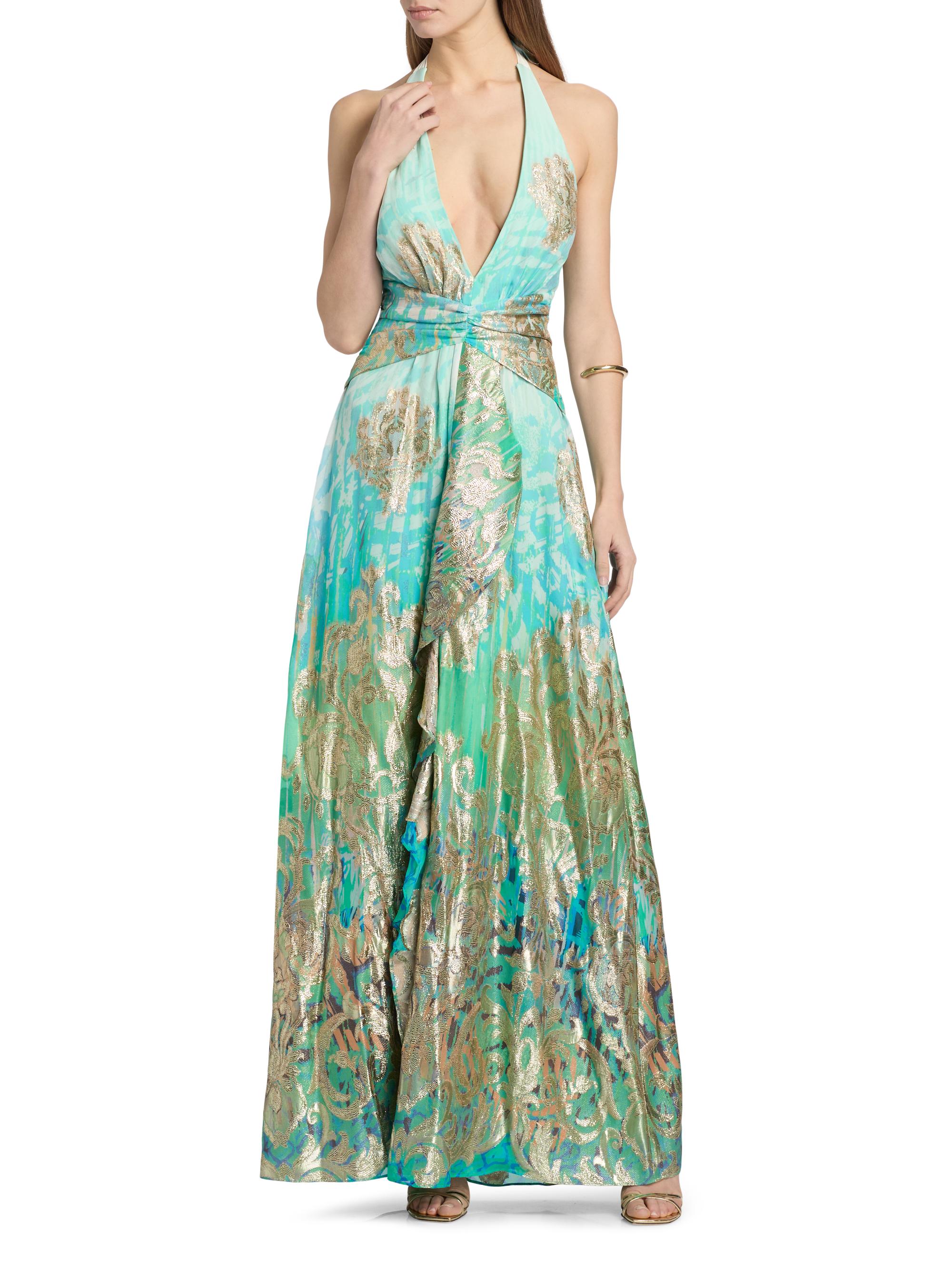 Ramy Brook Stephanie Printed Metallic Ombré Gown | Saks Fifth Avenue