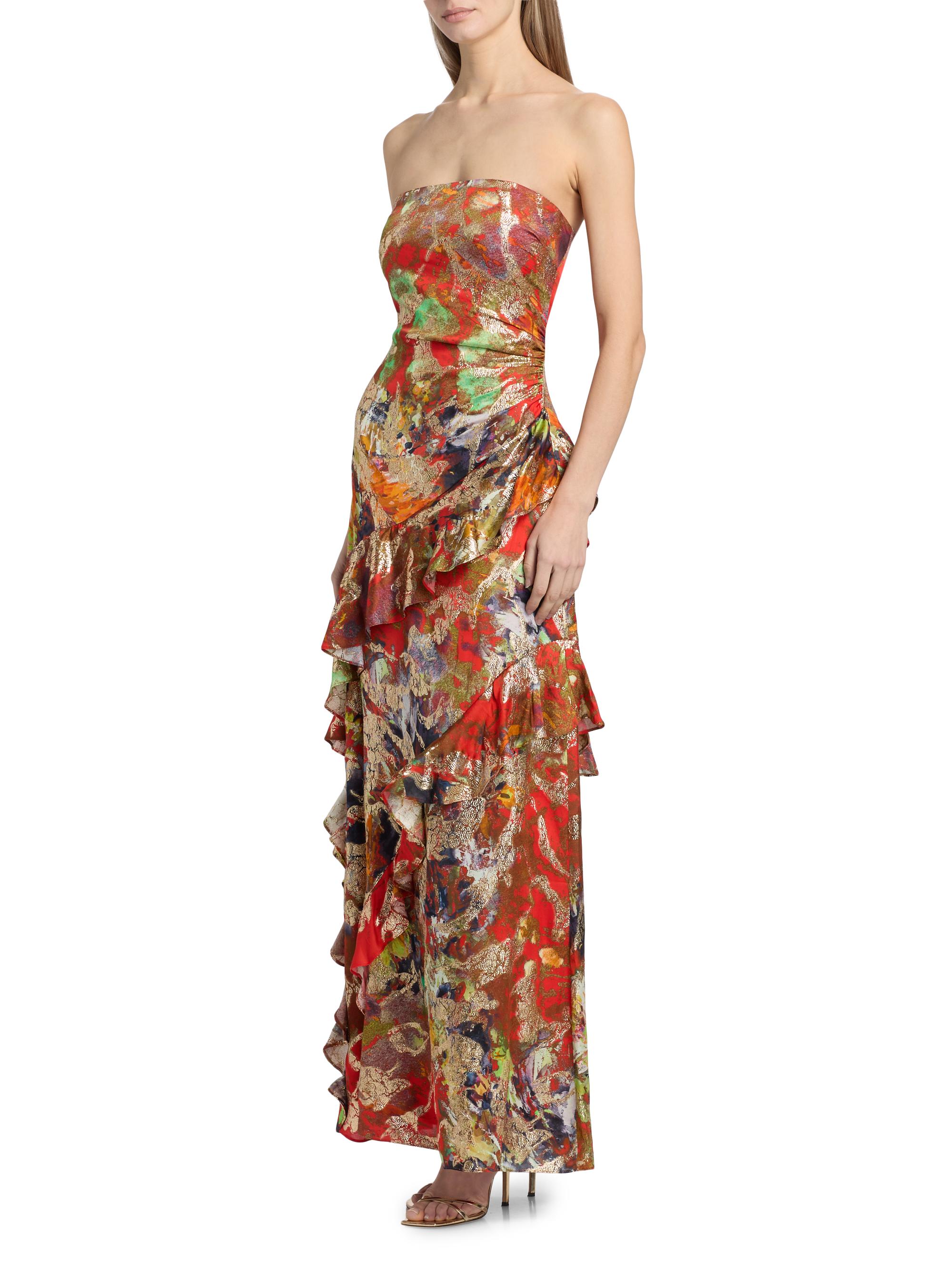 Ramy Brook Dominika Printed Ruffled Gown | Saks Fifth Avenue