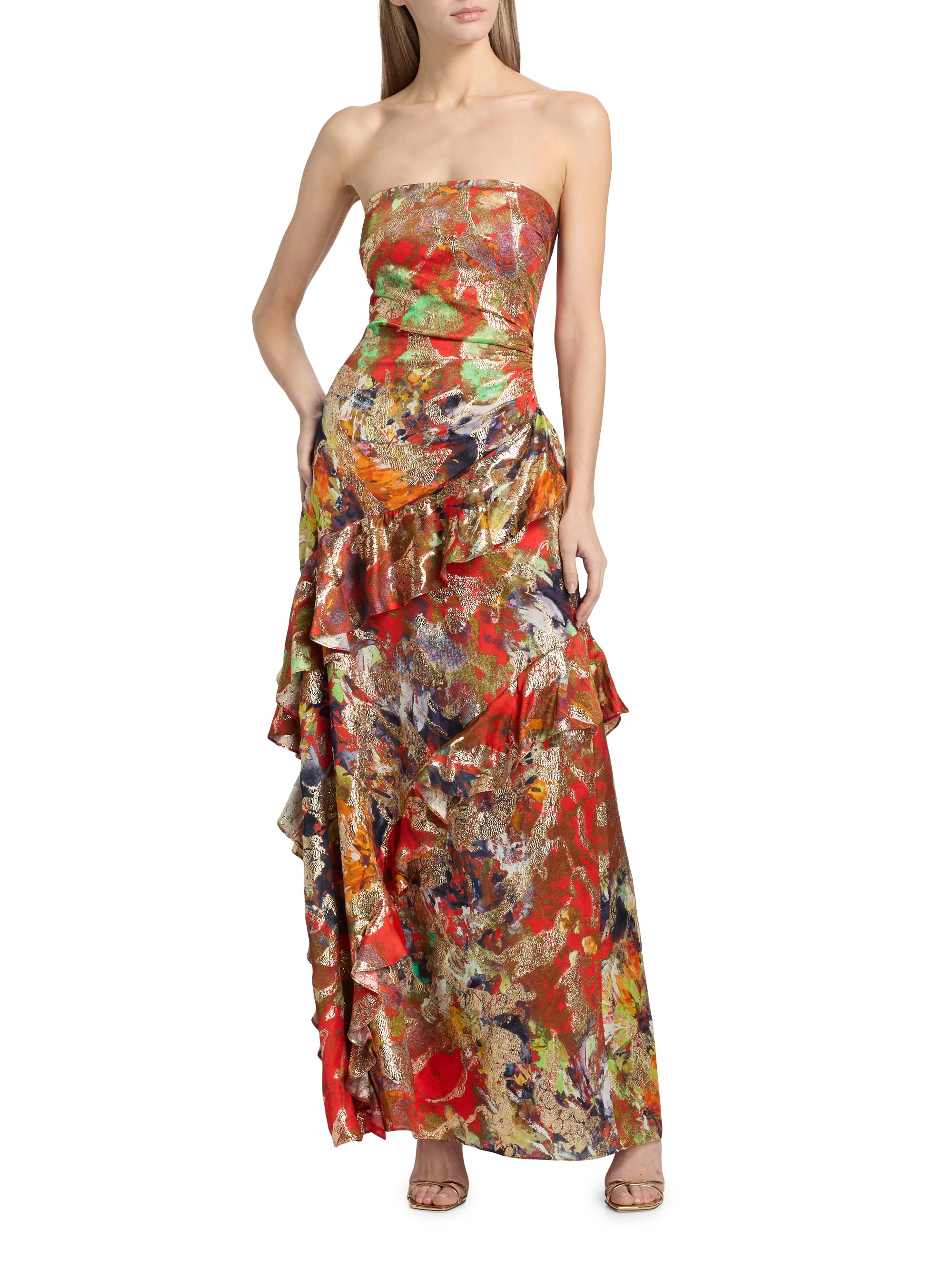 Ramy Brook Dominika Printed Ruffled Gown | Saks Fifth Avenue