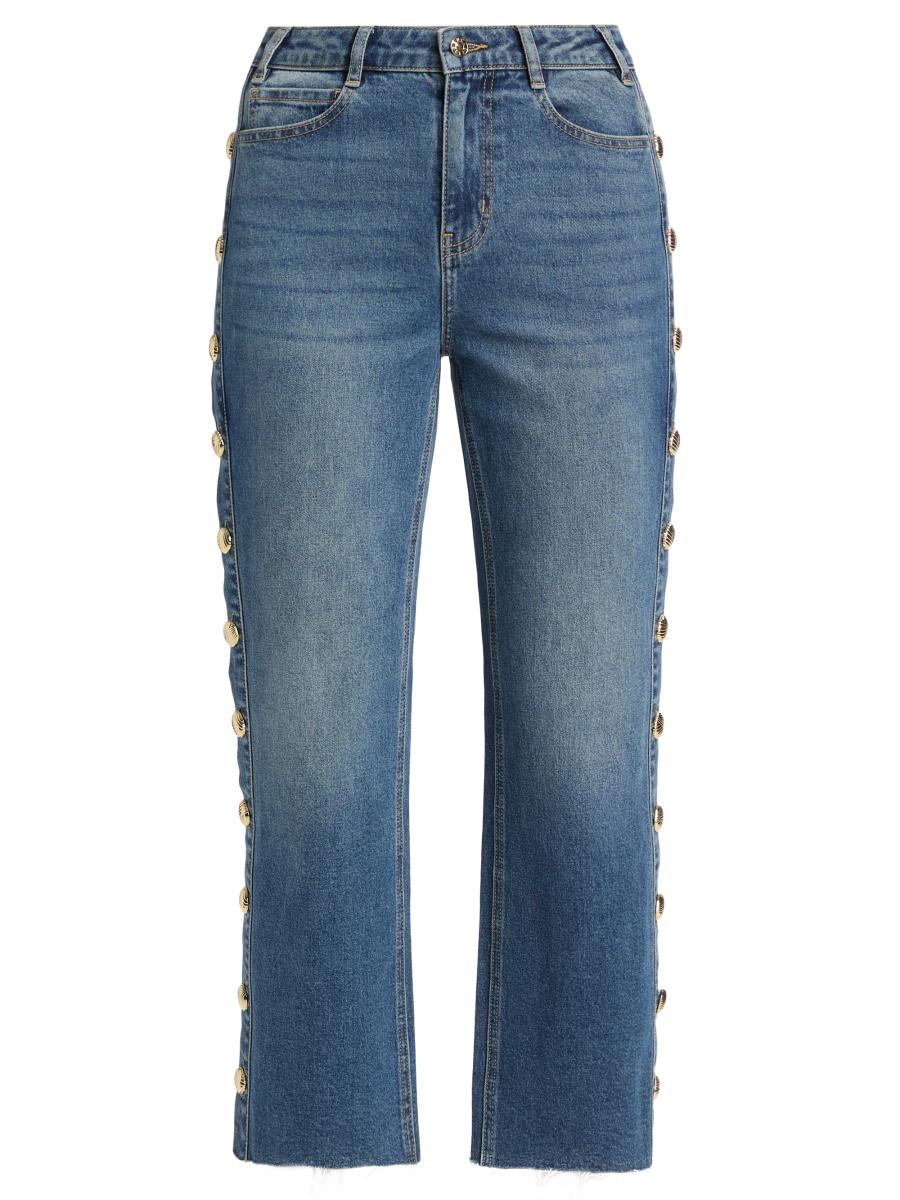 Generation Love Stephen Button-Detail Cropped Jeans | Saks Fifth Avenue