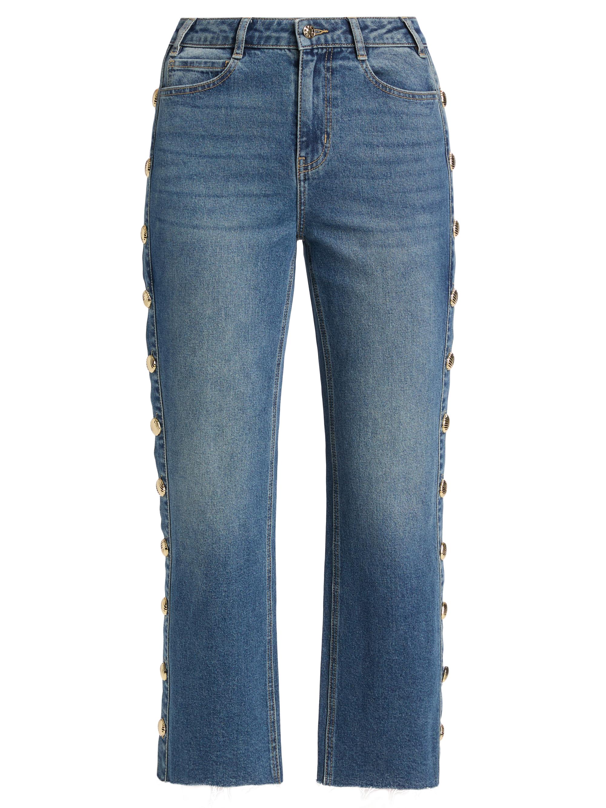 Generation Love Stephen Button-Detail Cropped Jeans | Saks Fifth Avenue