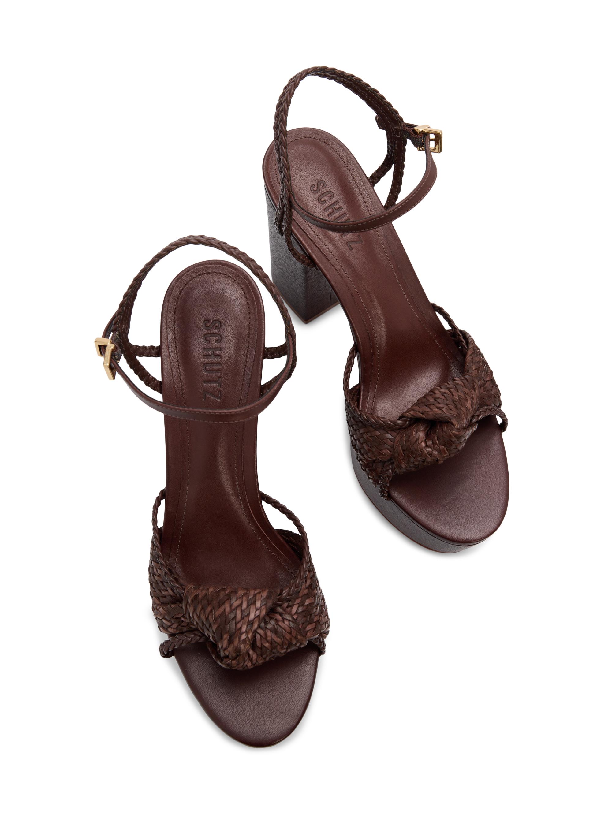 Schutz Kalina 100MM Leather Platform Sandals | Saks Fifth Avenue