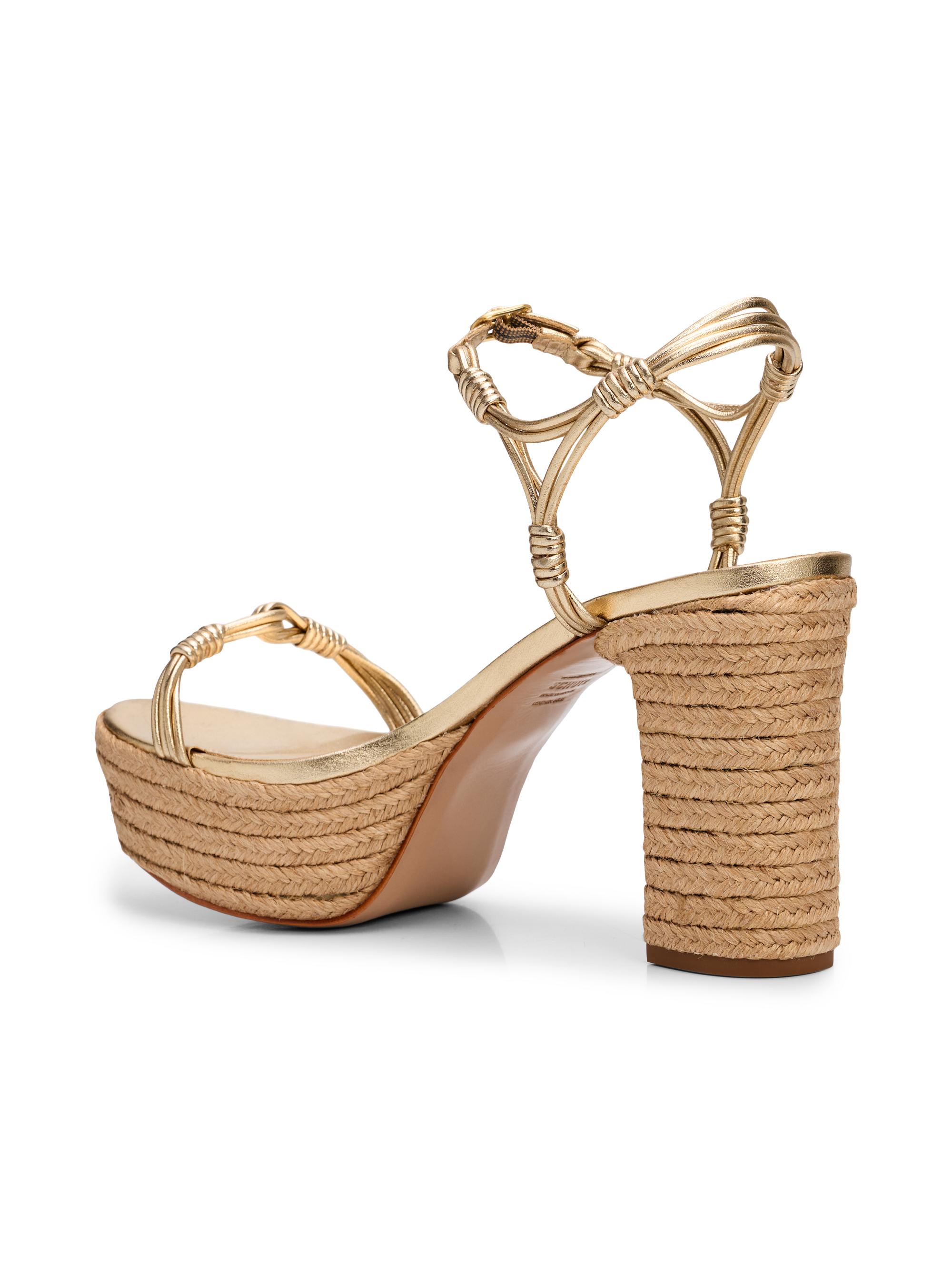 Schutz Nara 100MM Leather Espadrille Platform Sandals | Saks Fifth Avenue