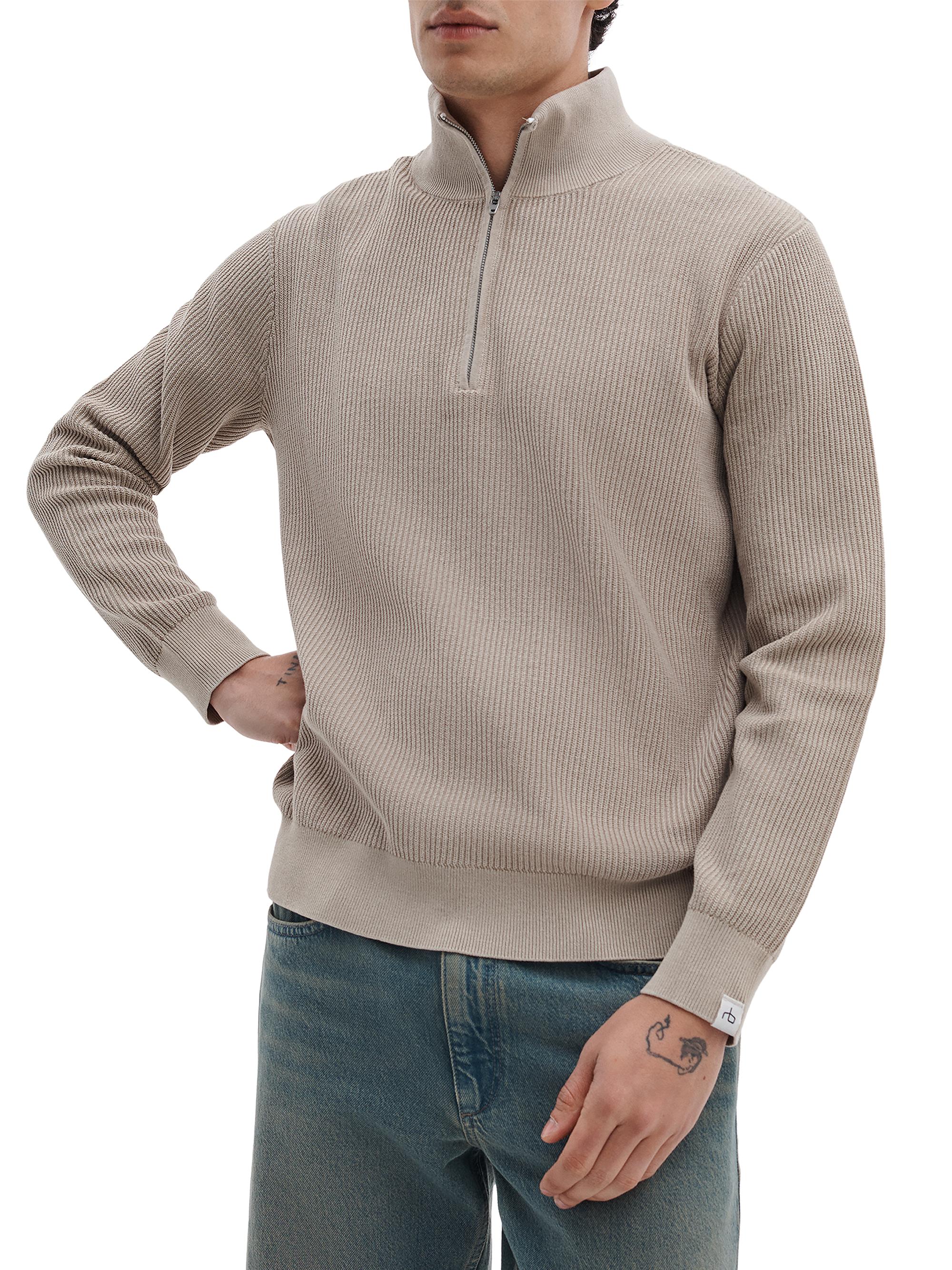 rag & bone Caden Quarter-Zip Cotton-Blend Sweater | Saks Fifth Avenue