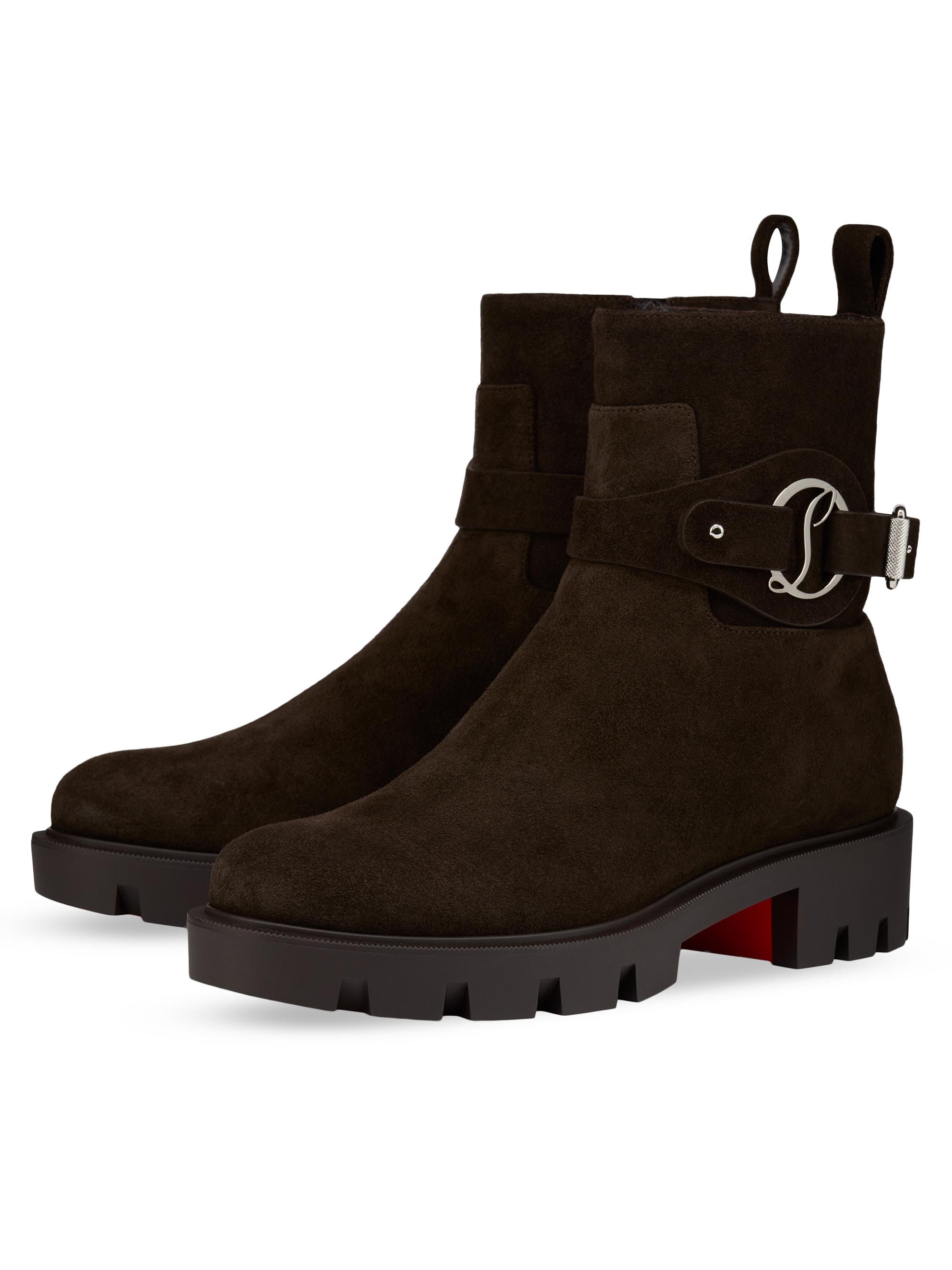 Christian Louboutin Dianouchette Lug Booties | Saks Fifth Avenue