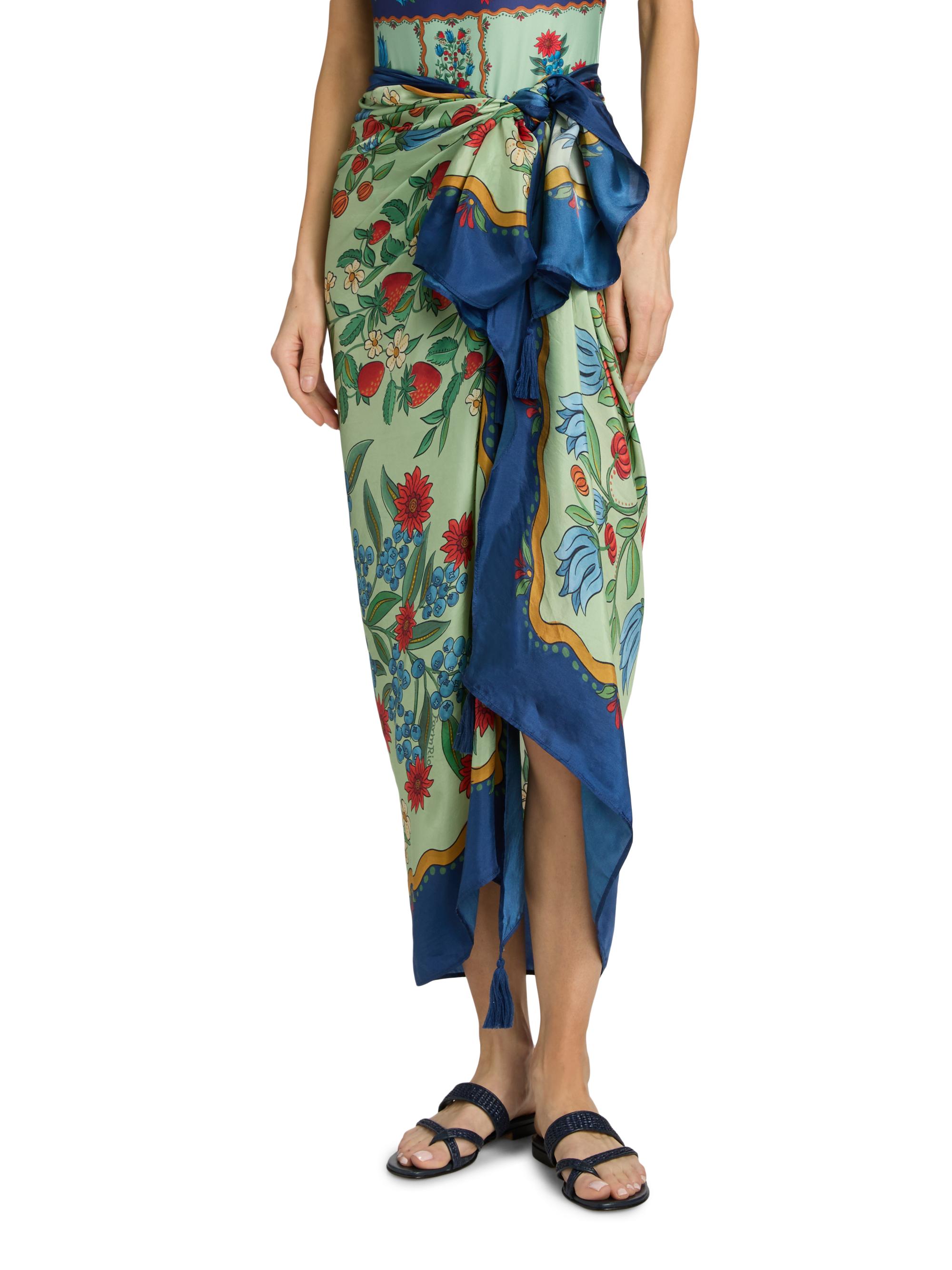 Farm Rio Fruit Beauty Faded Printed Cotton Sarong | Saks Fifth Avenue