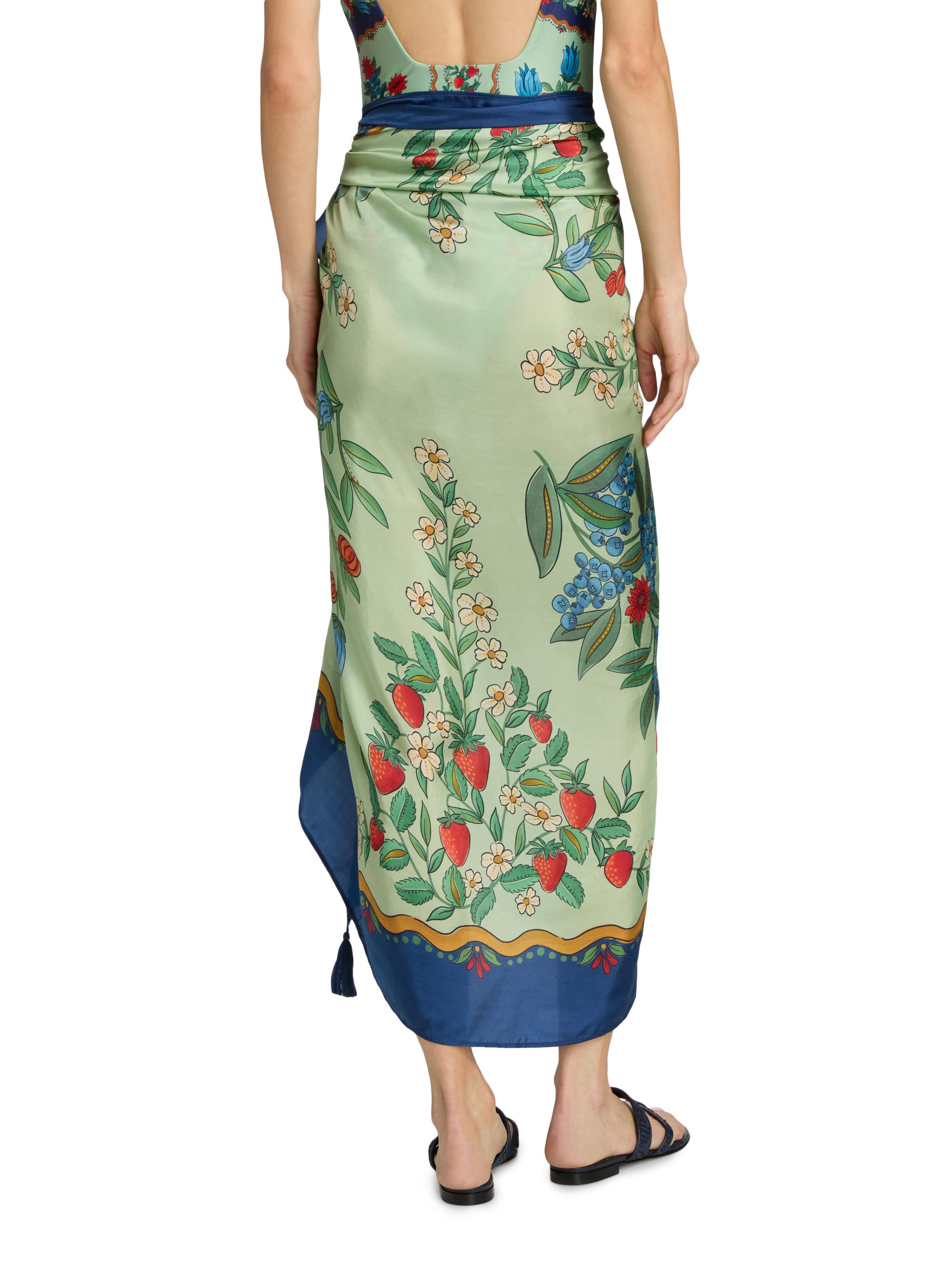 Farm Rio Fruit Beauty Faded Printed Cotton Sarong | Saks Fifth Avenue