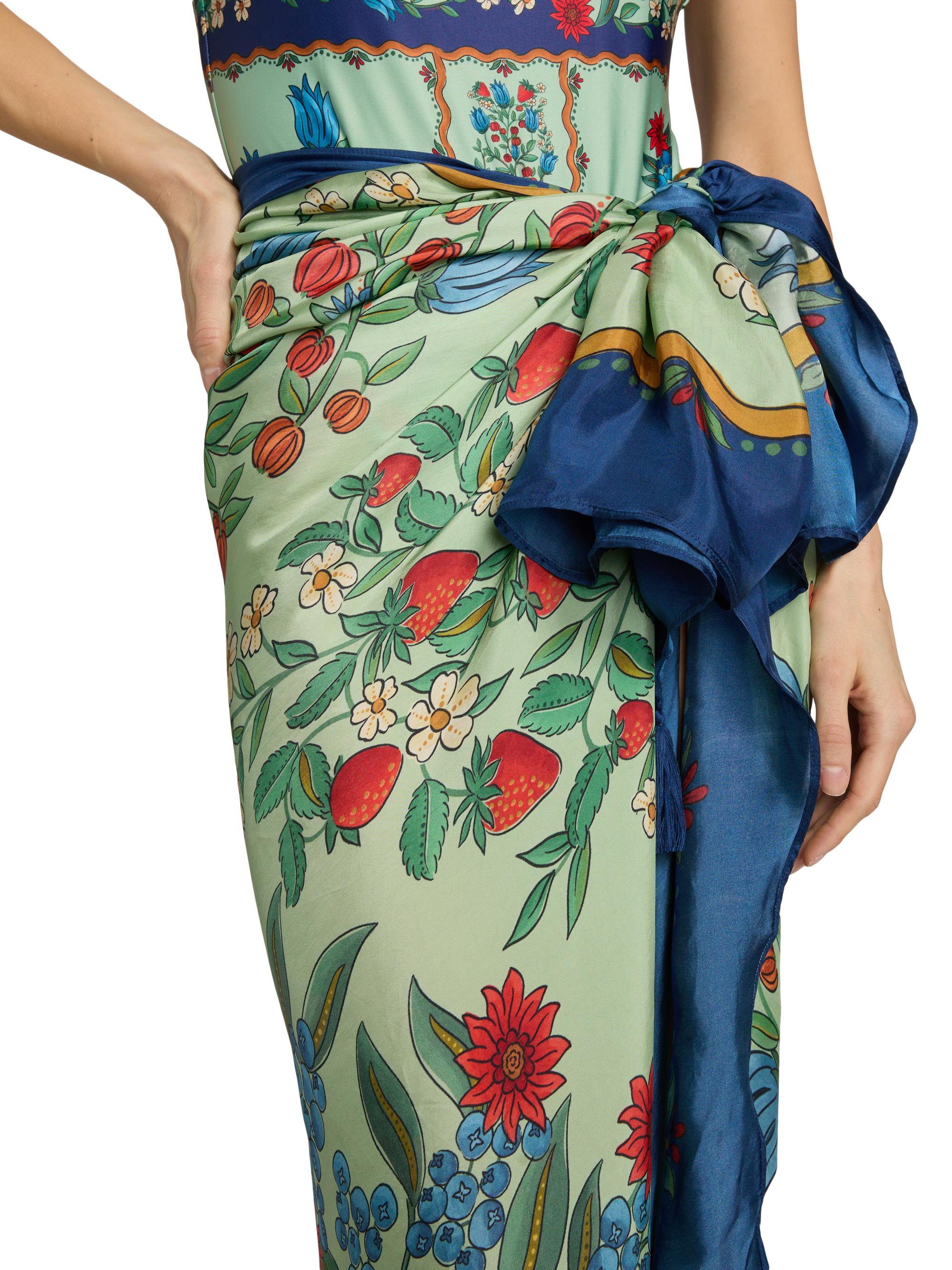 Farm Rio Fruit Beauty Faded Printed Cotton Sarong | Saks Fifth Avenue