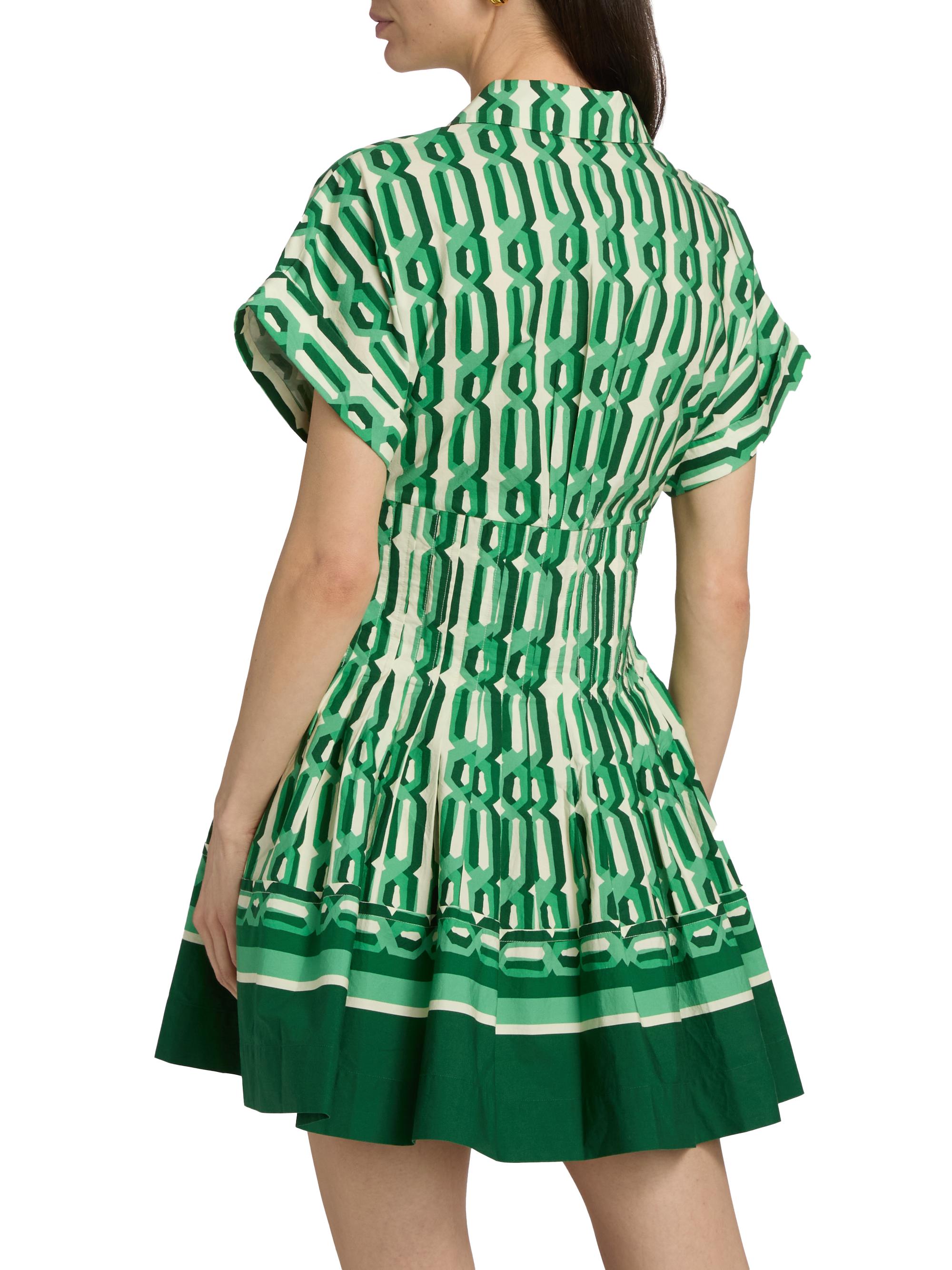 Cara Cara Nash Geometric Print Cotton Minidress | Saks Fifth Avenue