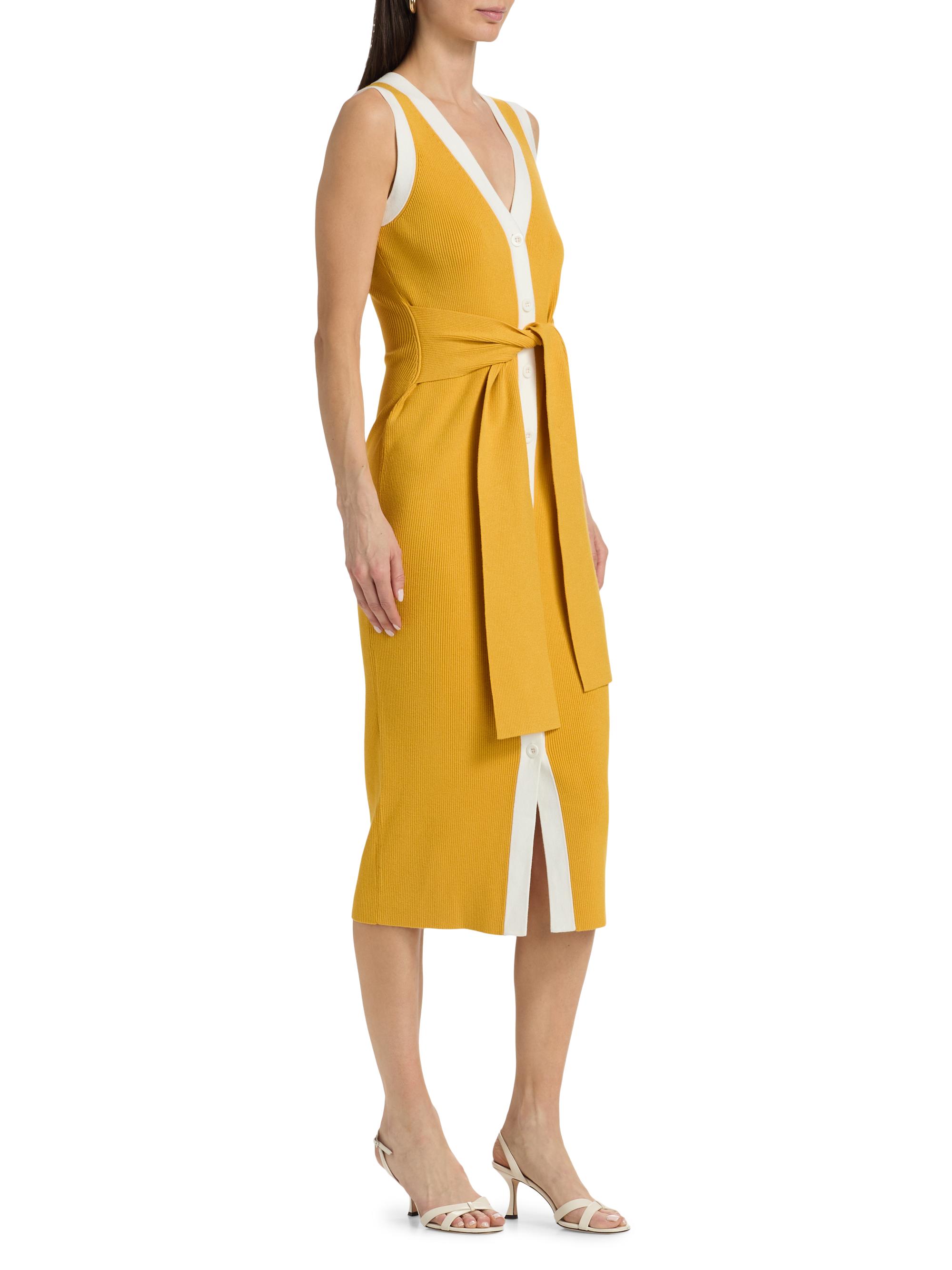 Toccin Victoria Knit Tie-Waist Midi-Dress | Saks Fifth Avenue