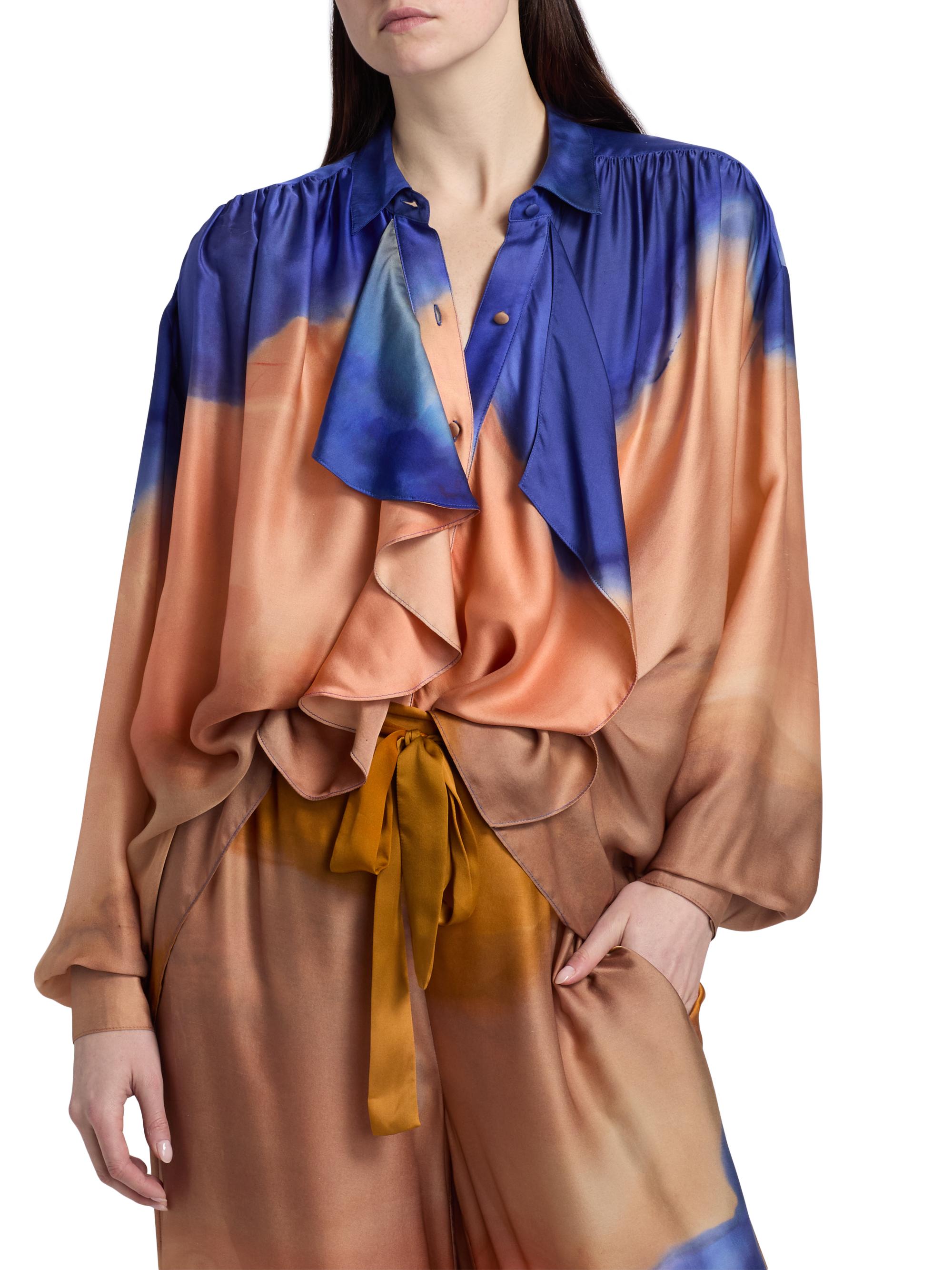 Ulla Johnson Gesture Printed Silk Blouse | Saks Fifth Avenue