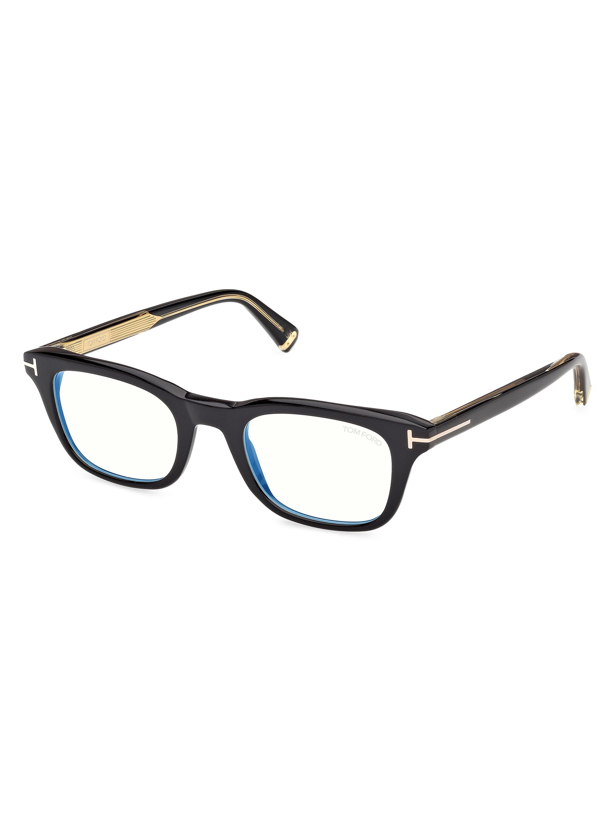 TOM FORD 50MM Blue Block Rectangular Eyeglasses | Saks Fifth Avenue