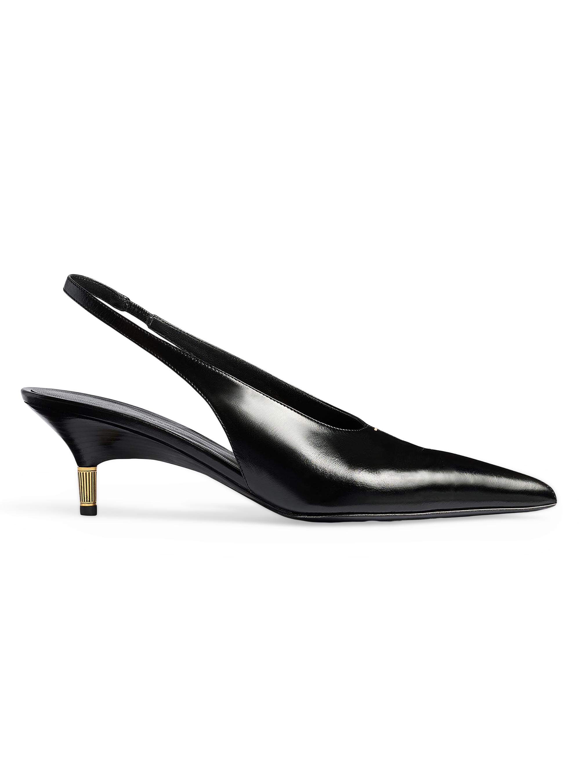 Khaite Bella 55MM Leather Kitten-Heel Pumps | Saks Fifth Avenue
