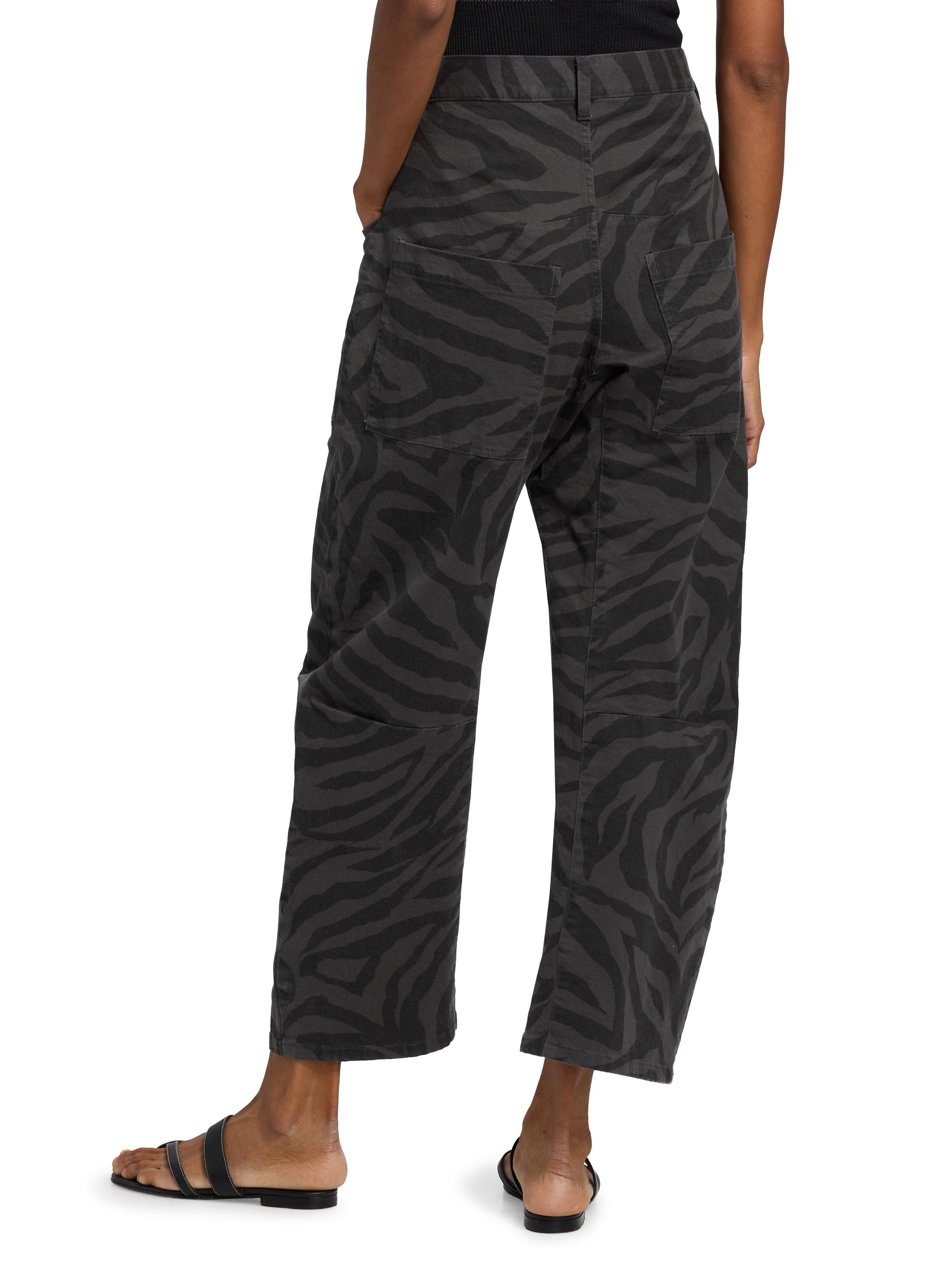 Nili Lotan Shon Animal-Print Stretch-Cotton Barrel Pants | Saks Fifth ...