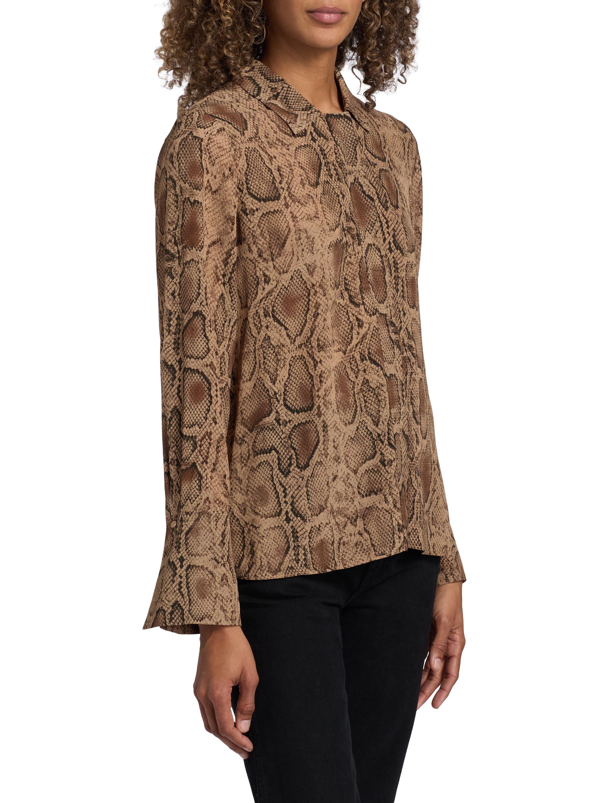 Kobi Halperin Piper Snake Button-Front Blouse | Saks Fifth Avenue