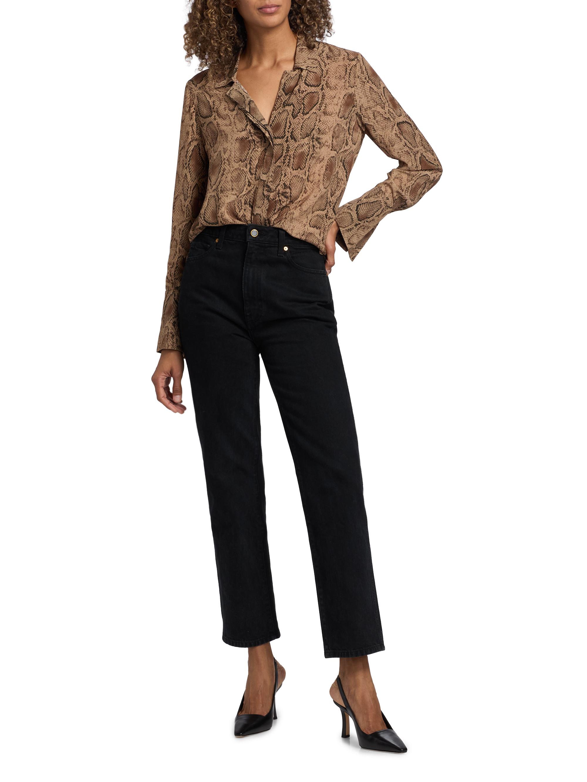 Kobi Halperin Piper Snake Button-Front Blouse | Saks Fifth Avenue